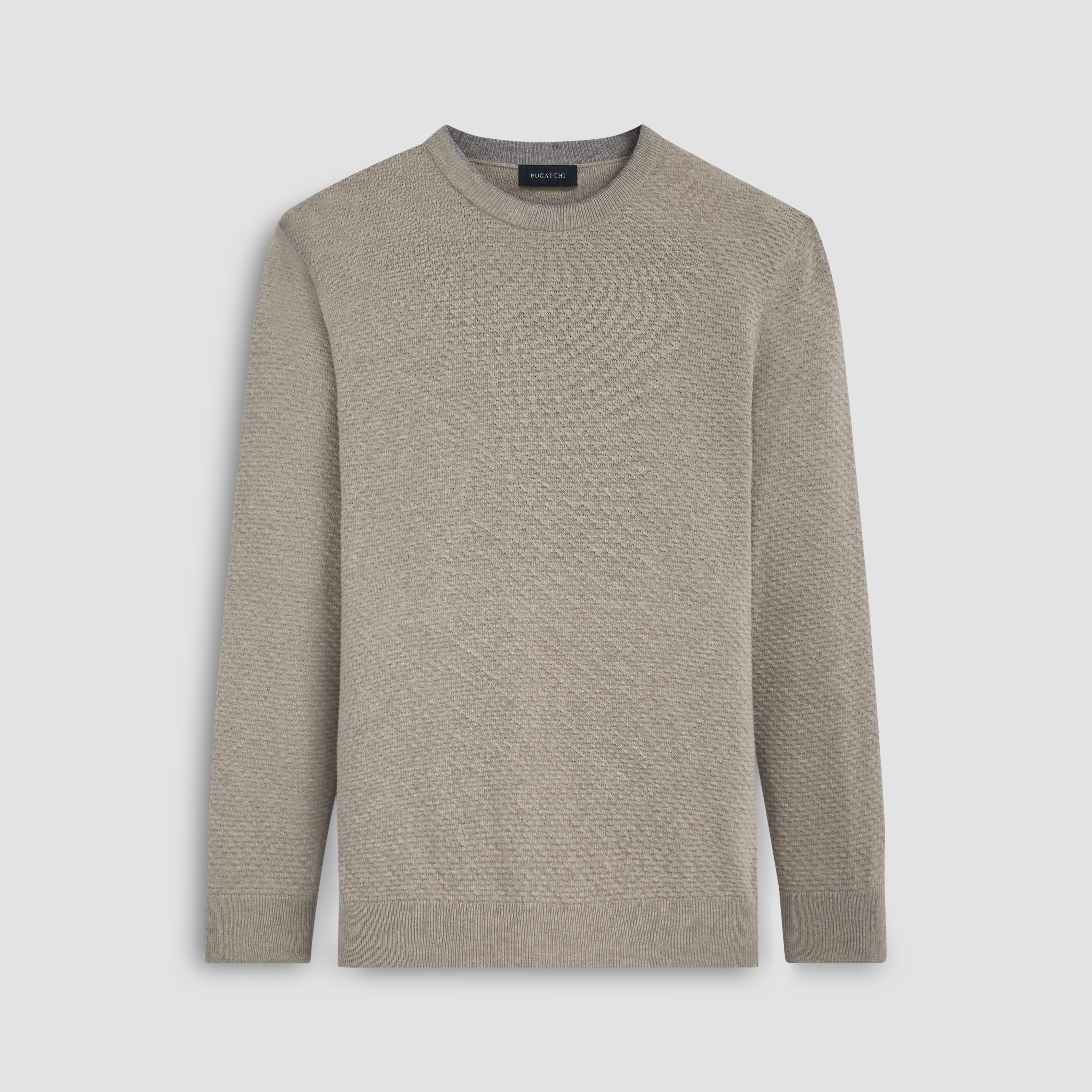 Waffle Stitch Crew Neck Sweater – BUGATCHI