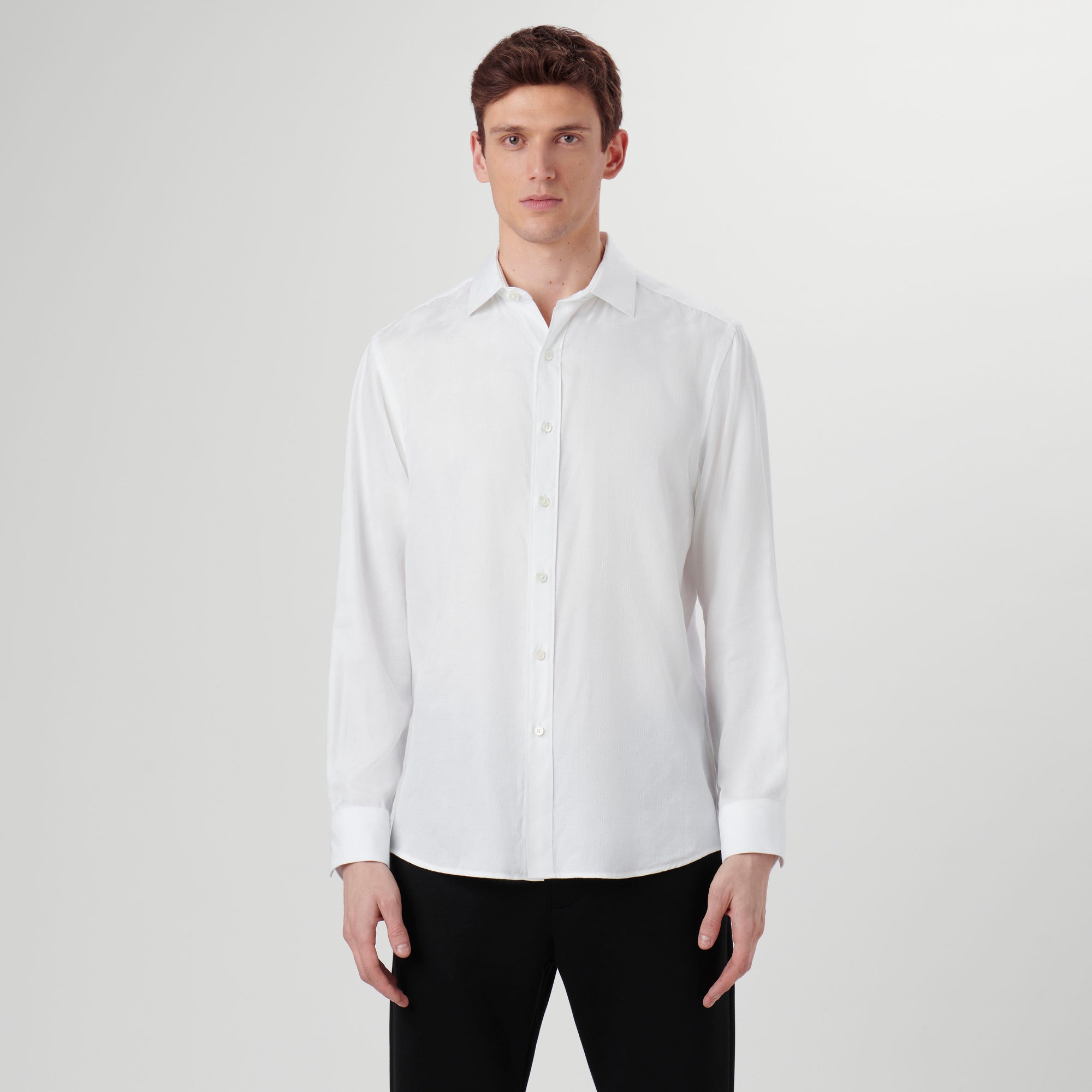 Axel Geometric Jacquard Shirt – BUGATCHI
