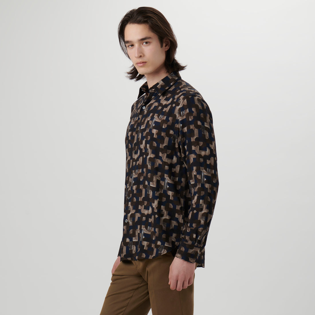Julian EcoVero Geometric Shirt – BUGATCHI