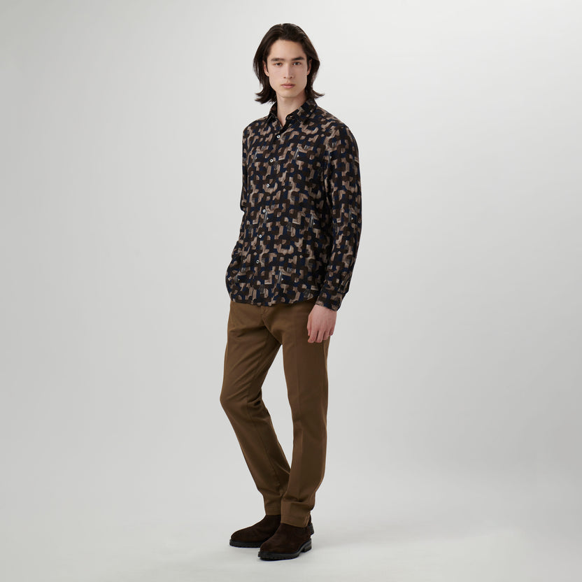 Julian EcoVero Geometric Shirt – BUGATCHI