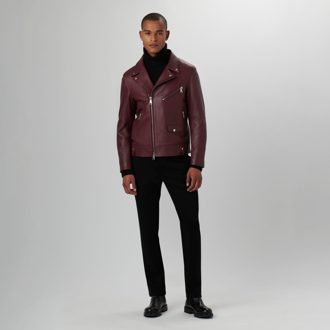 Leather Biker Jacket – BUGATCHI