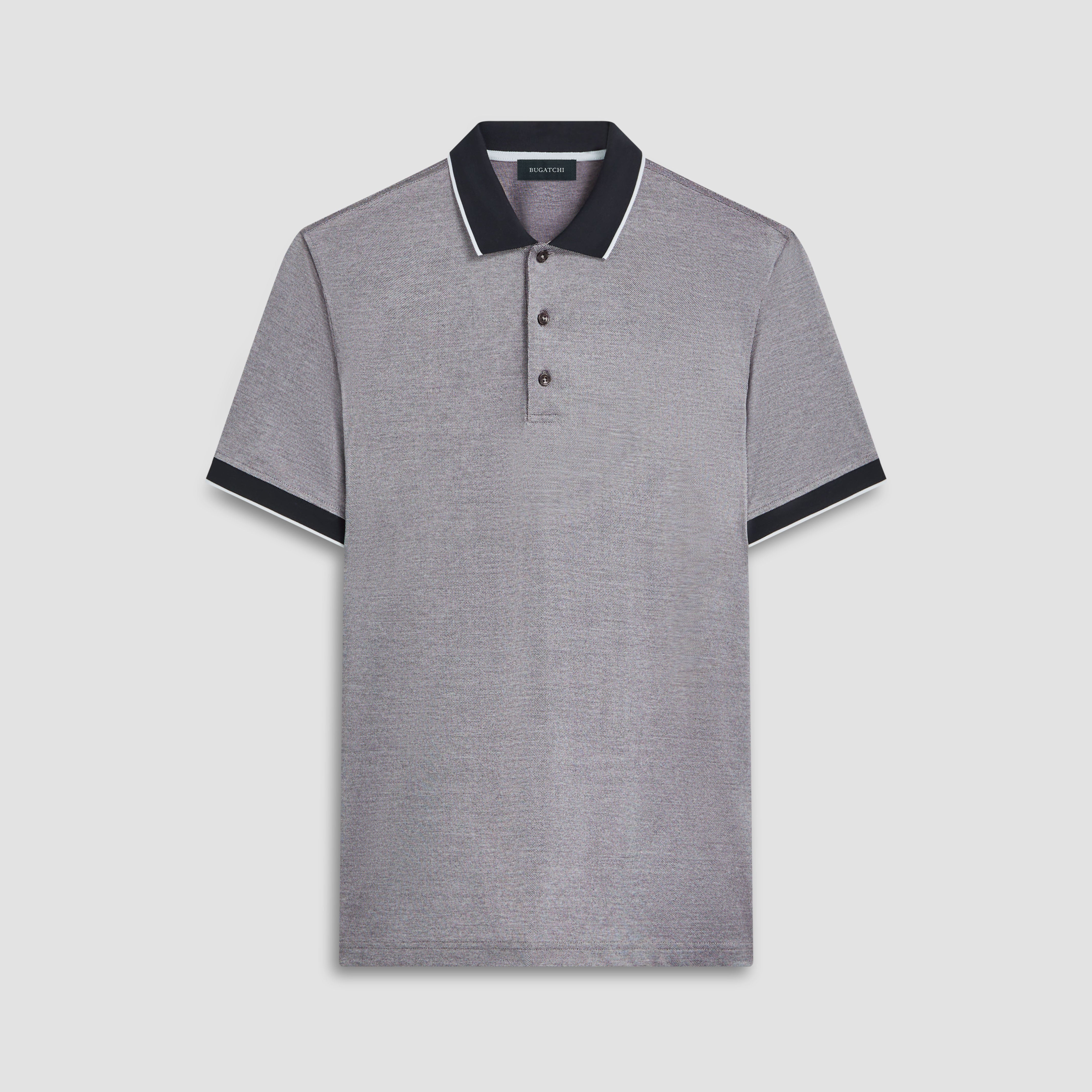 Tipped Bird's Eye Polo – BUGATCHI