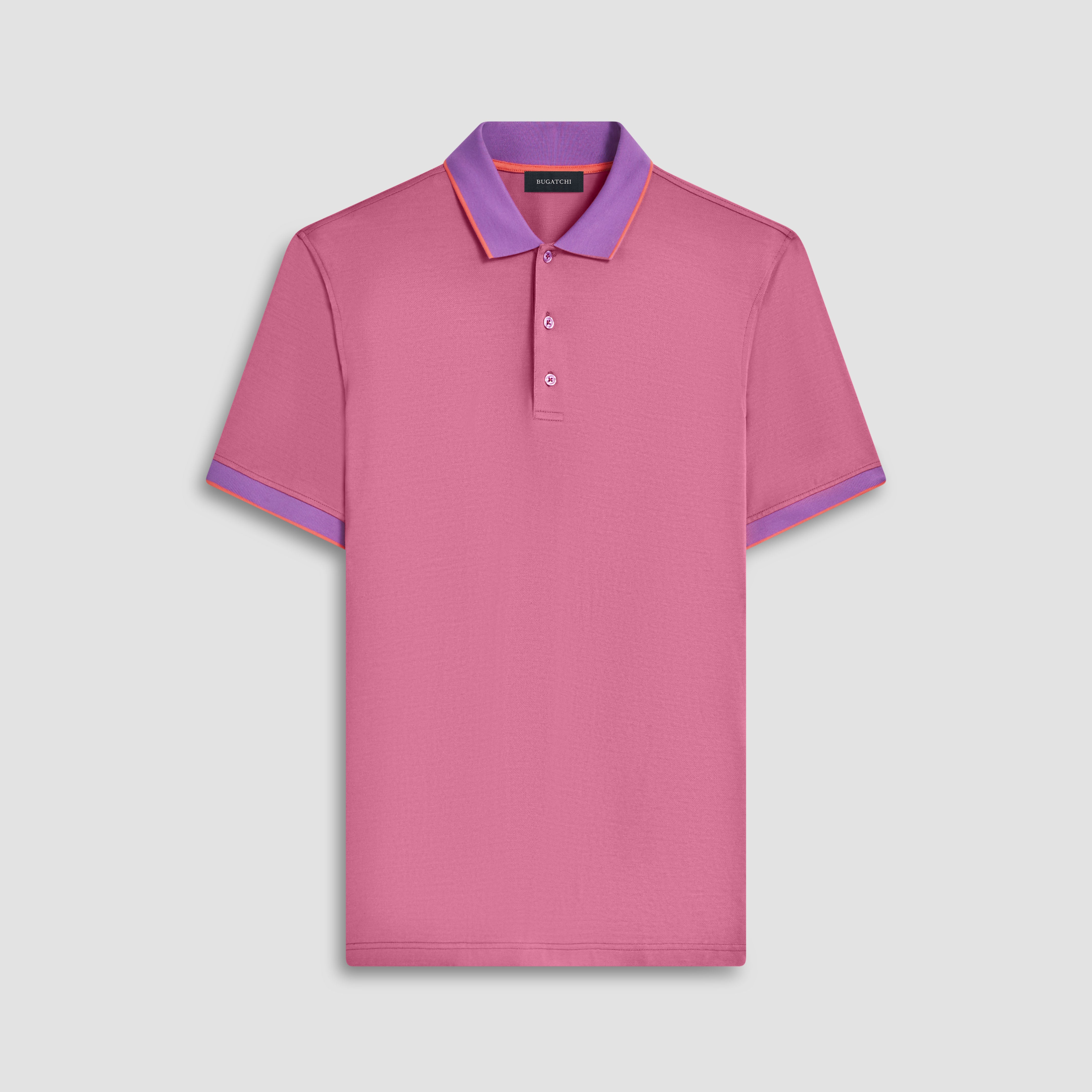 Tipped Bird's Eye Polo – BUGATCHI