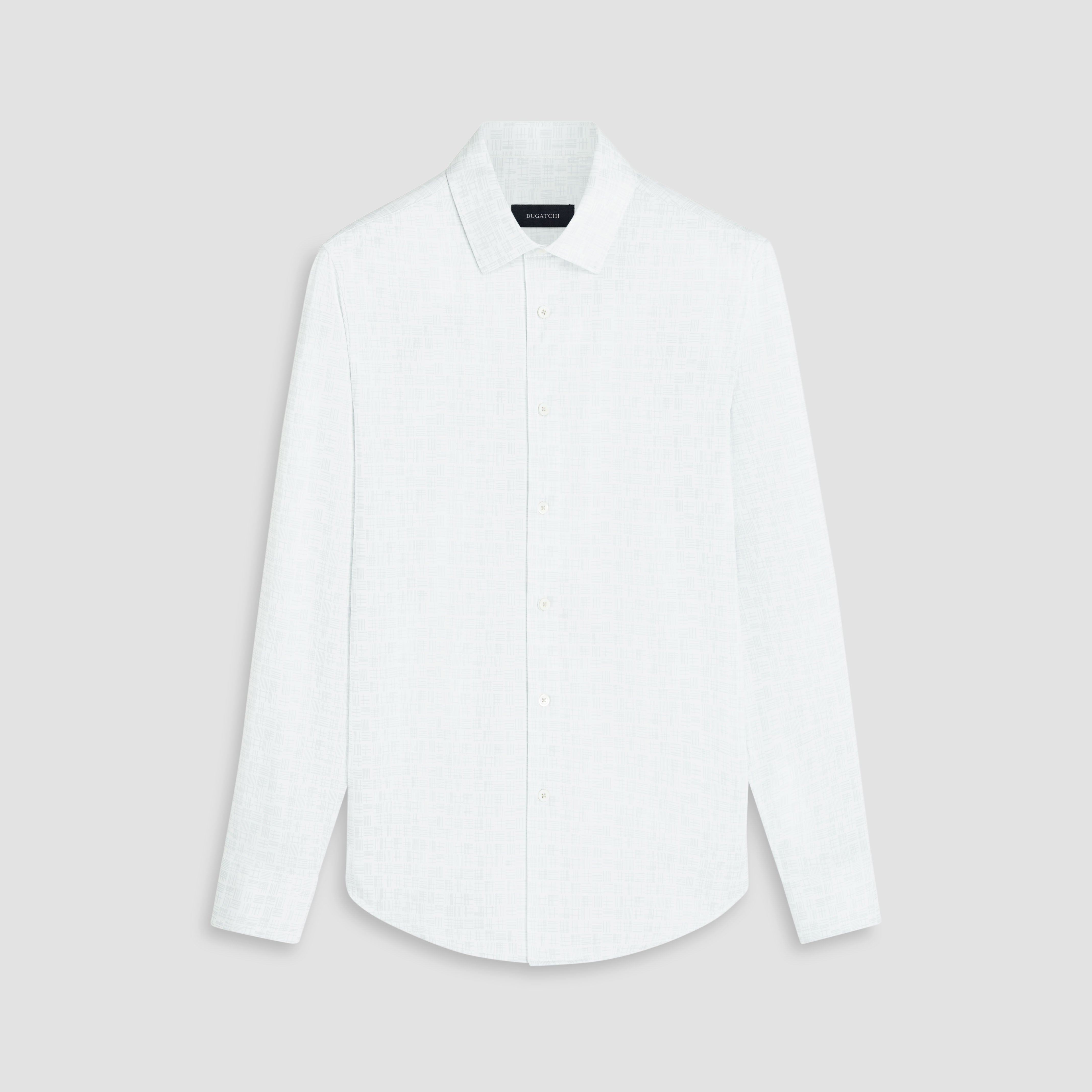 James Asymmetric Check OoohCotton Shirt – BUGATCHI