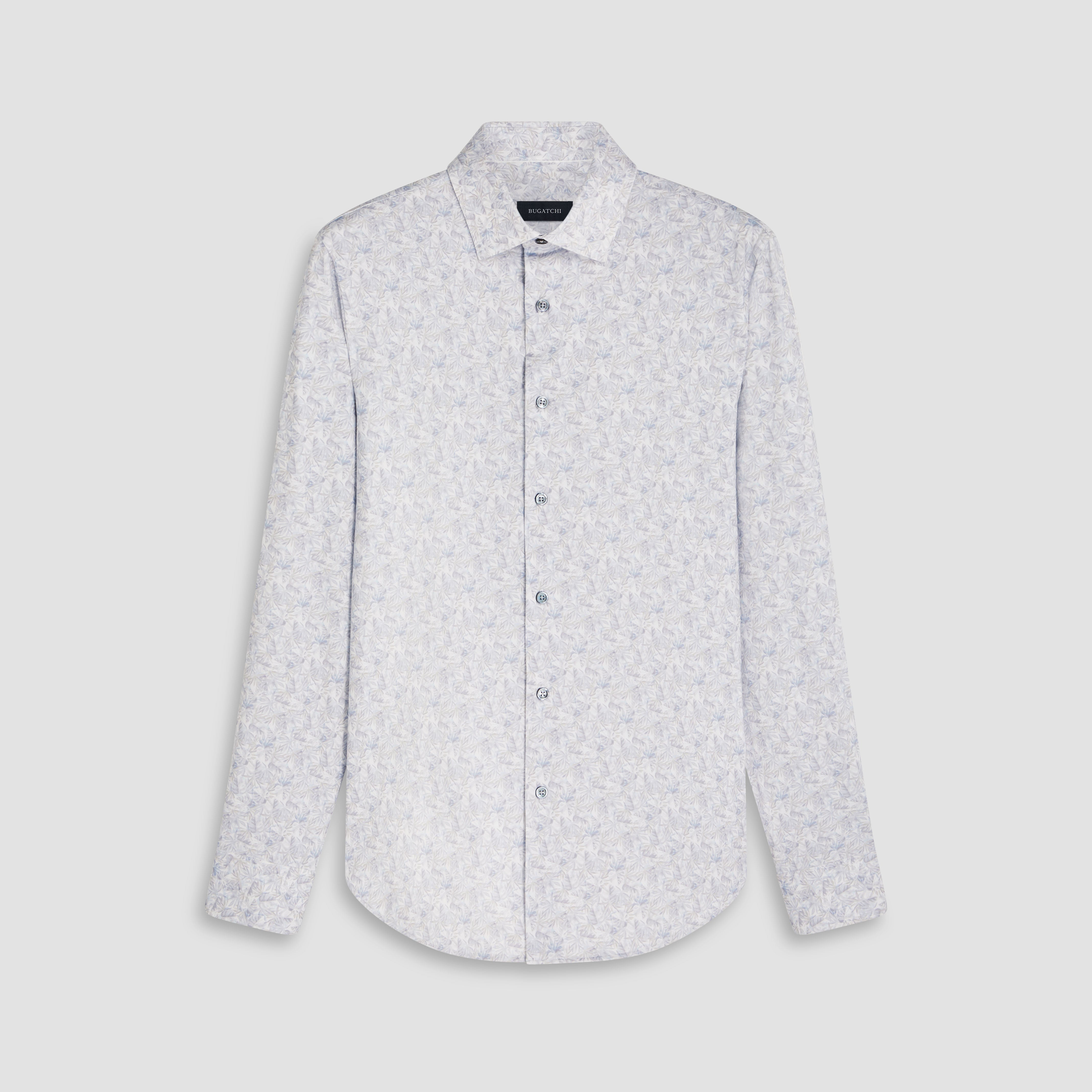 James Leaf Print OoohCotton Shirt – BUGATCHI