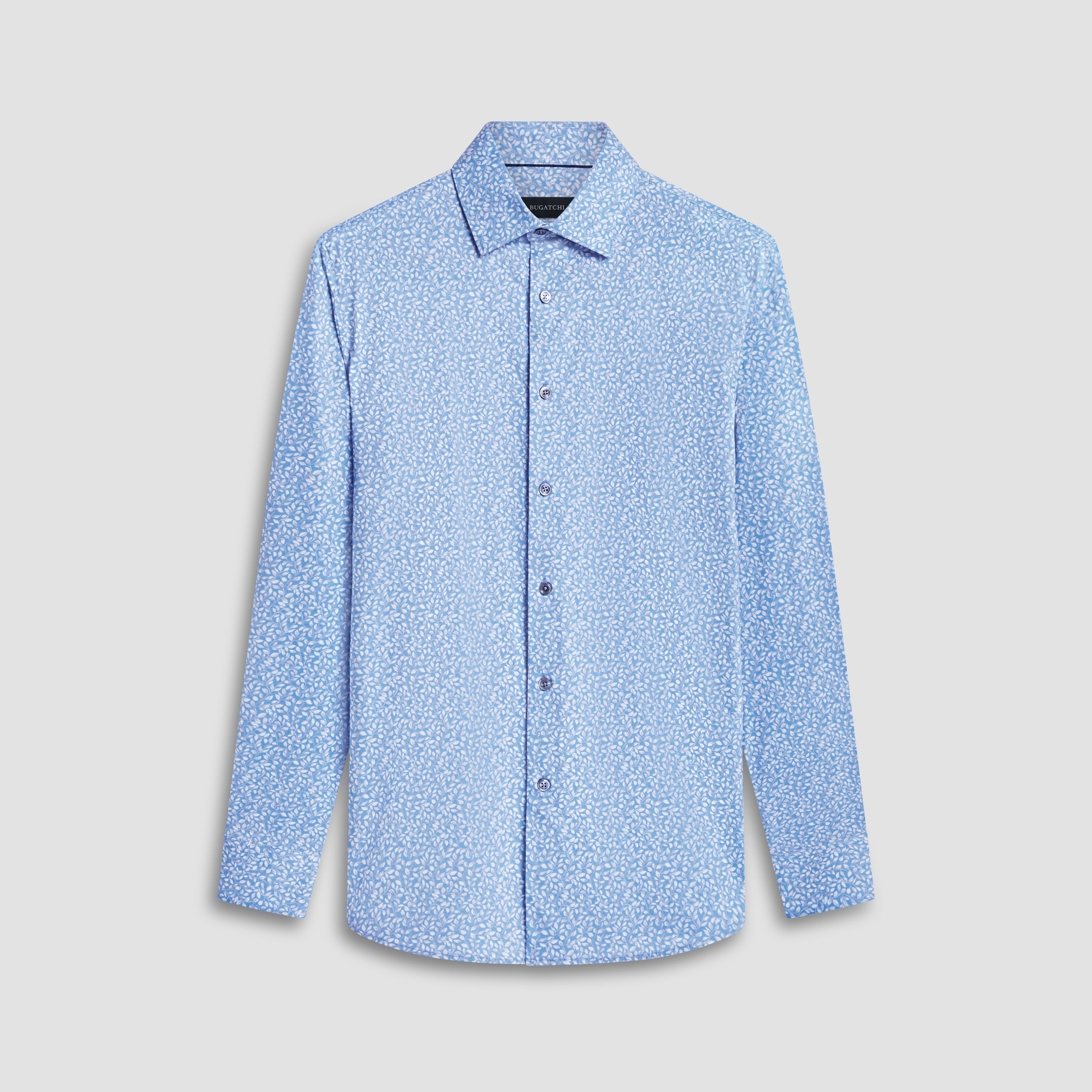 James Leaf Print OoohCotton Shirt – BUGATCHI