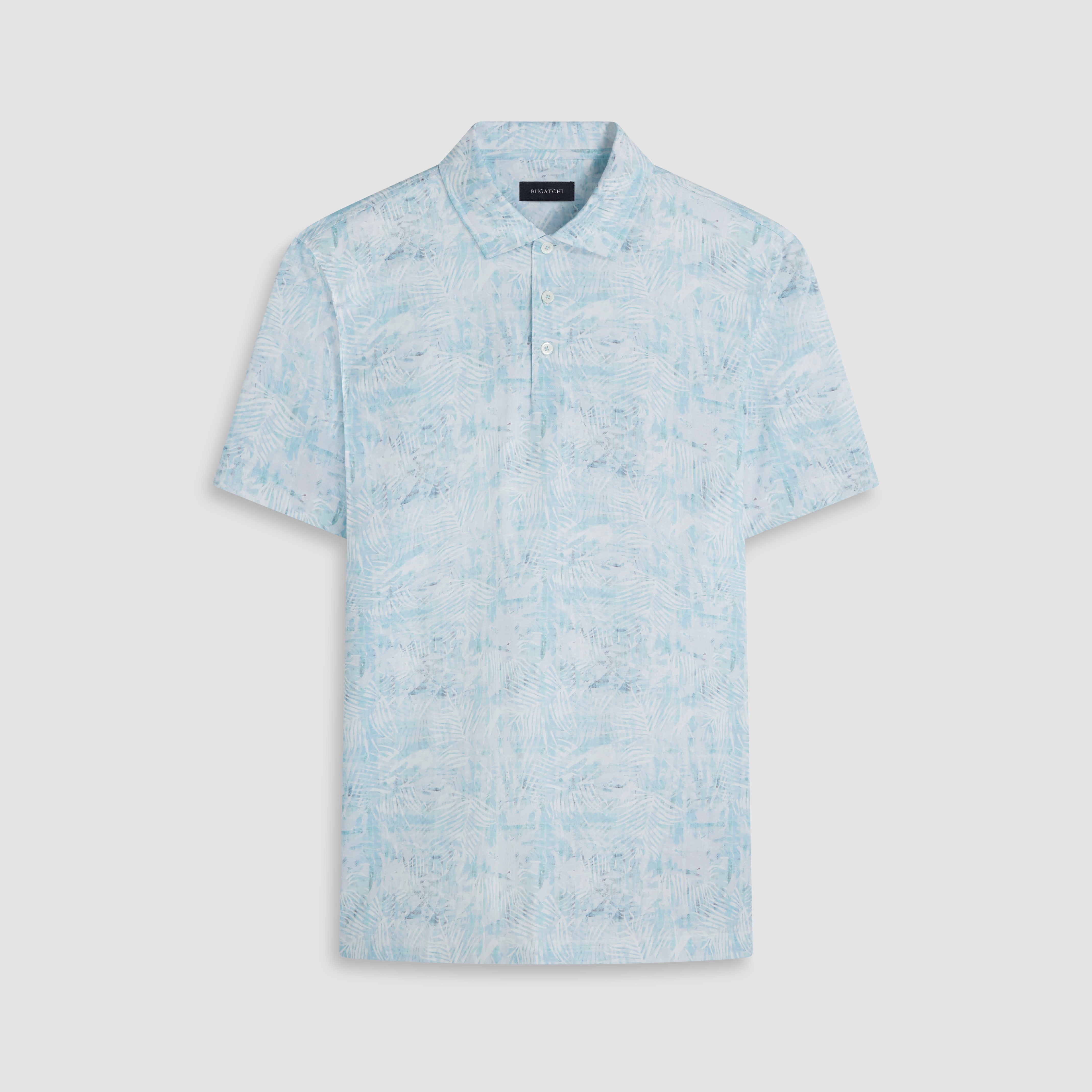 Victor Leaf Print OoohCotton Polo – BUGATCHI