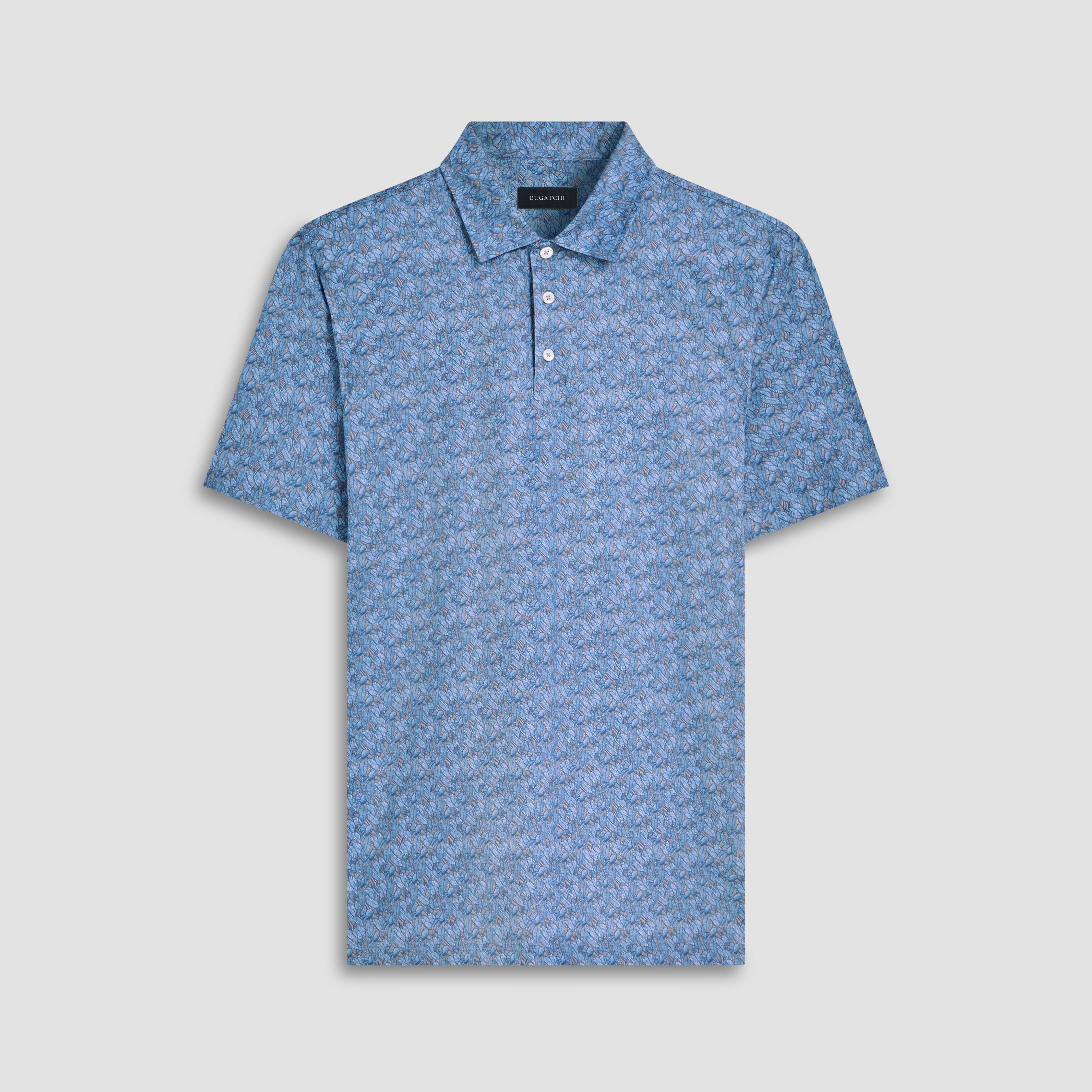 Victor Leaf Print OoohCotton Polo – BUGATCHI