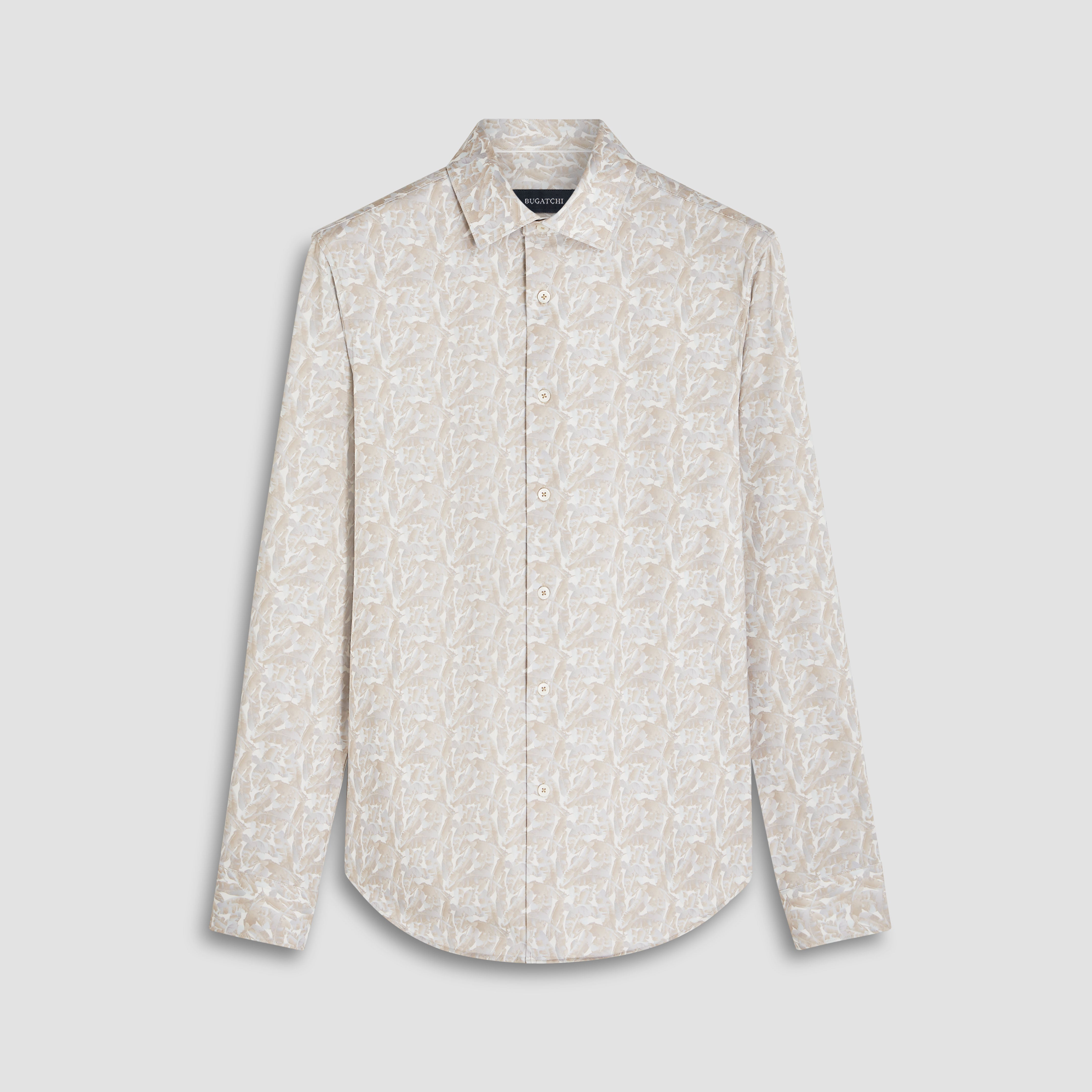 James Leaf Print OoohCotton Shirt – BUGATCHI