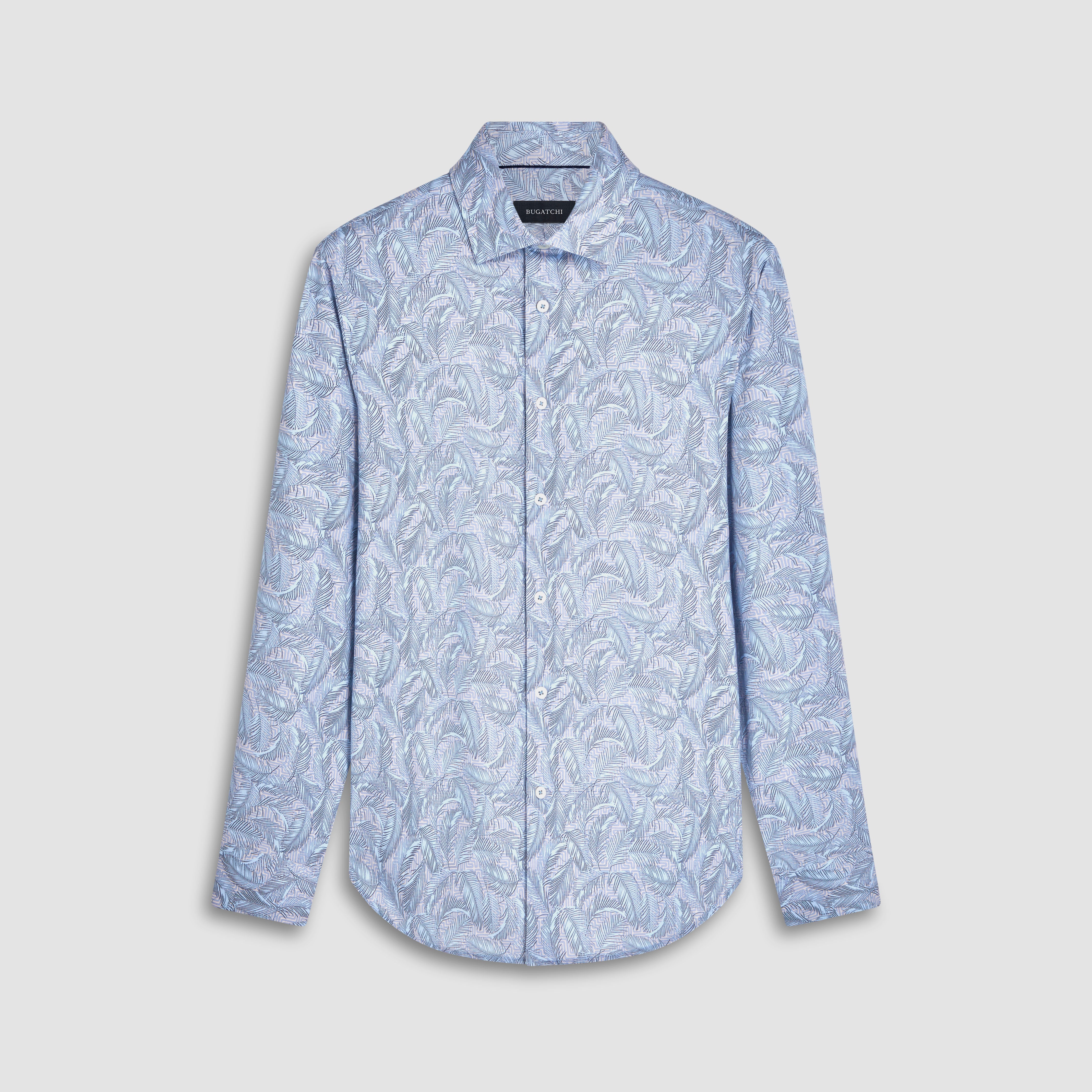 James Leaf Print OoohCotton Shirt – BUGATCHI