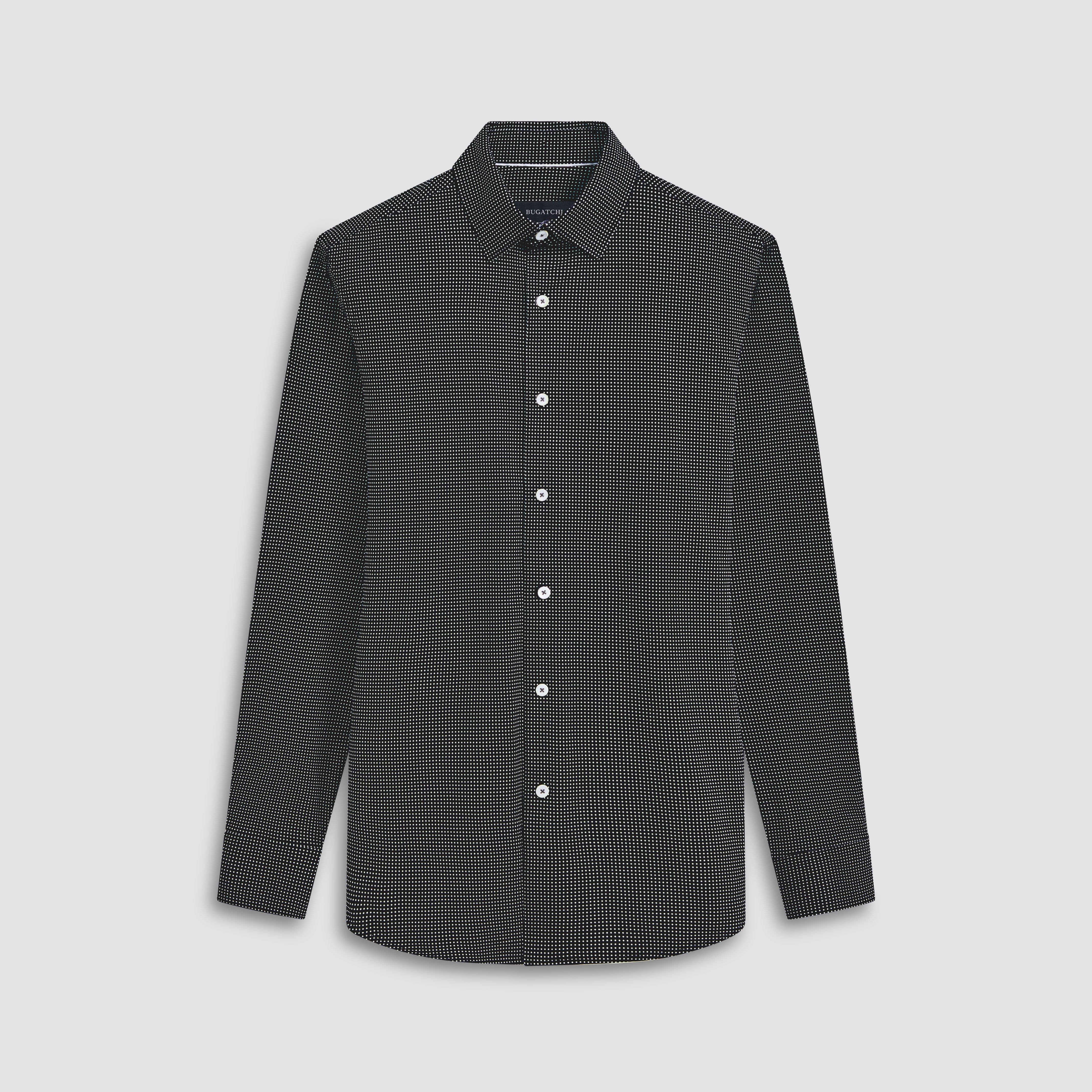 James Pin Dot OoohCotton Shirt – BUGATCHI