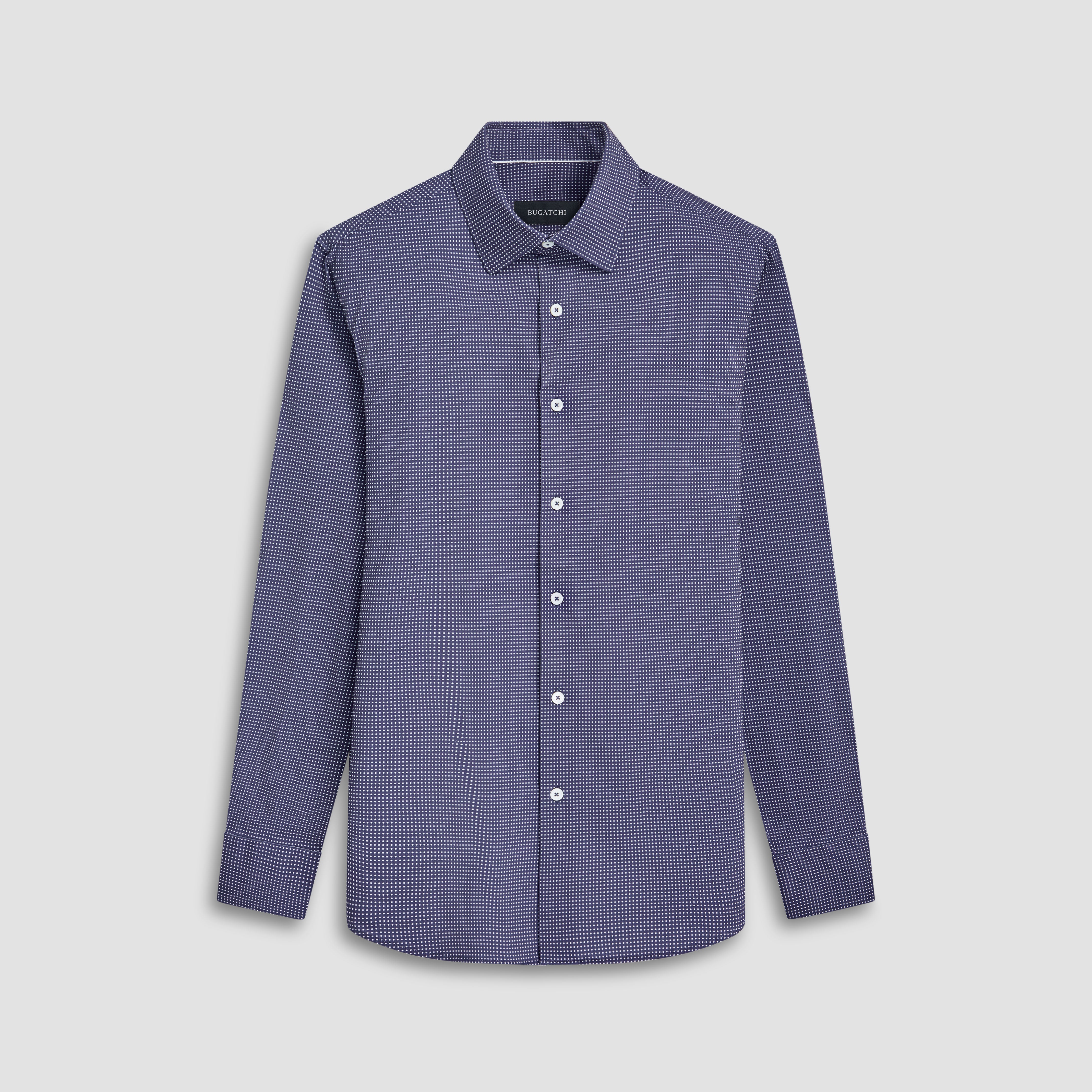 James Pin Dot OoohCotton Shirt – BUGATCHI