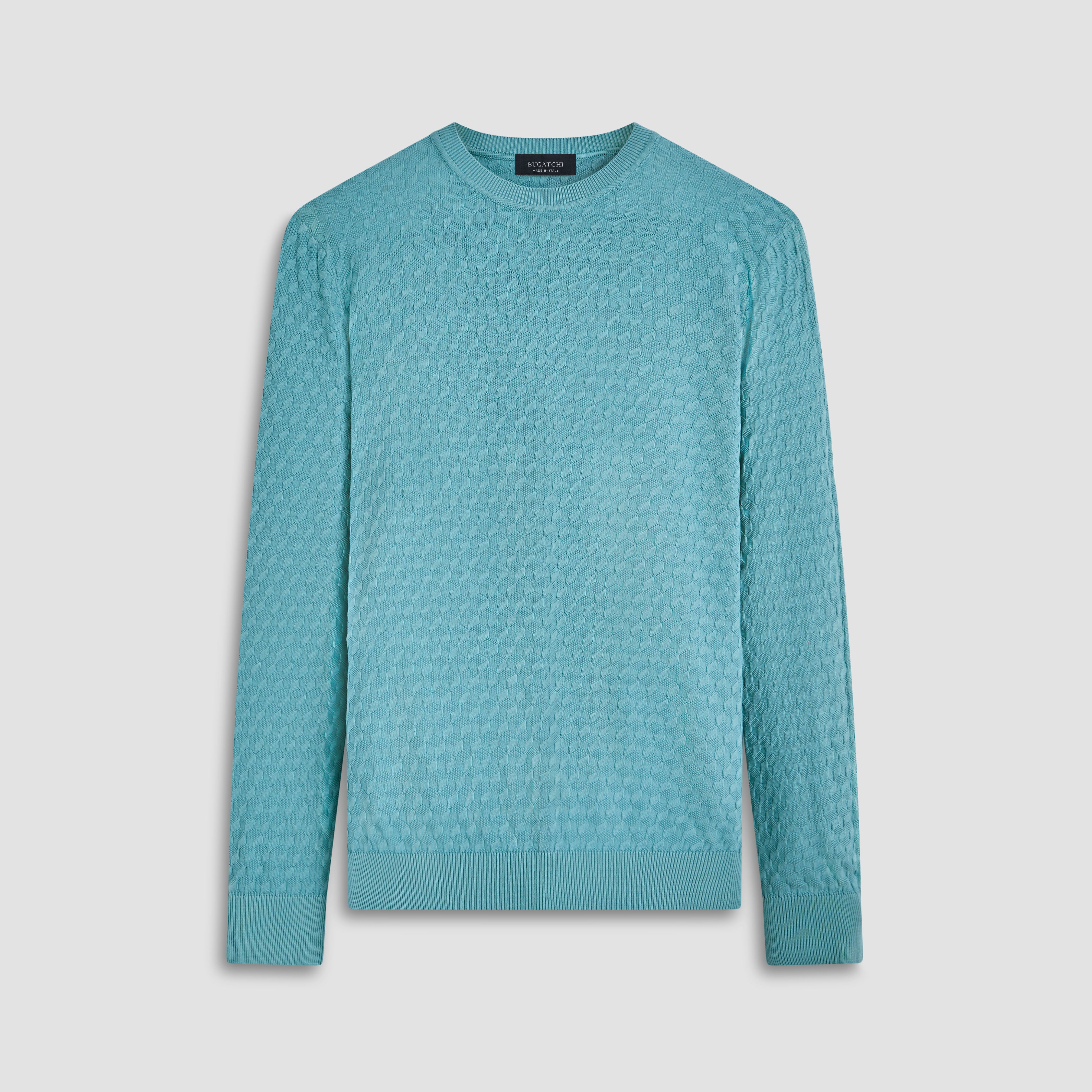 Mixed Stitch Crew Neck Sweater – BUGATCHI