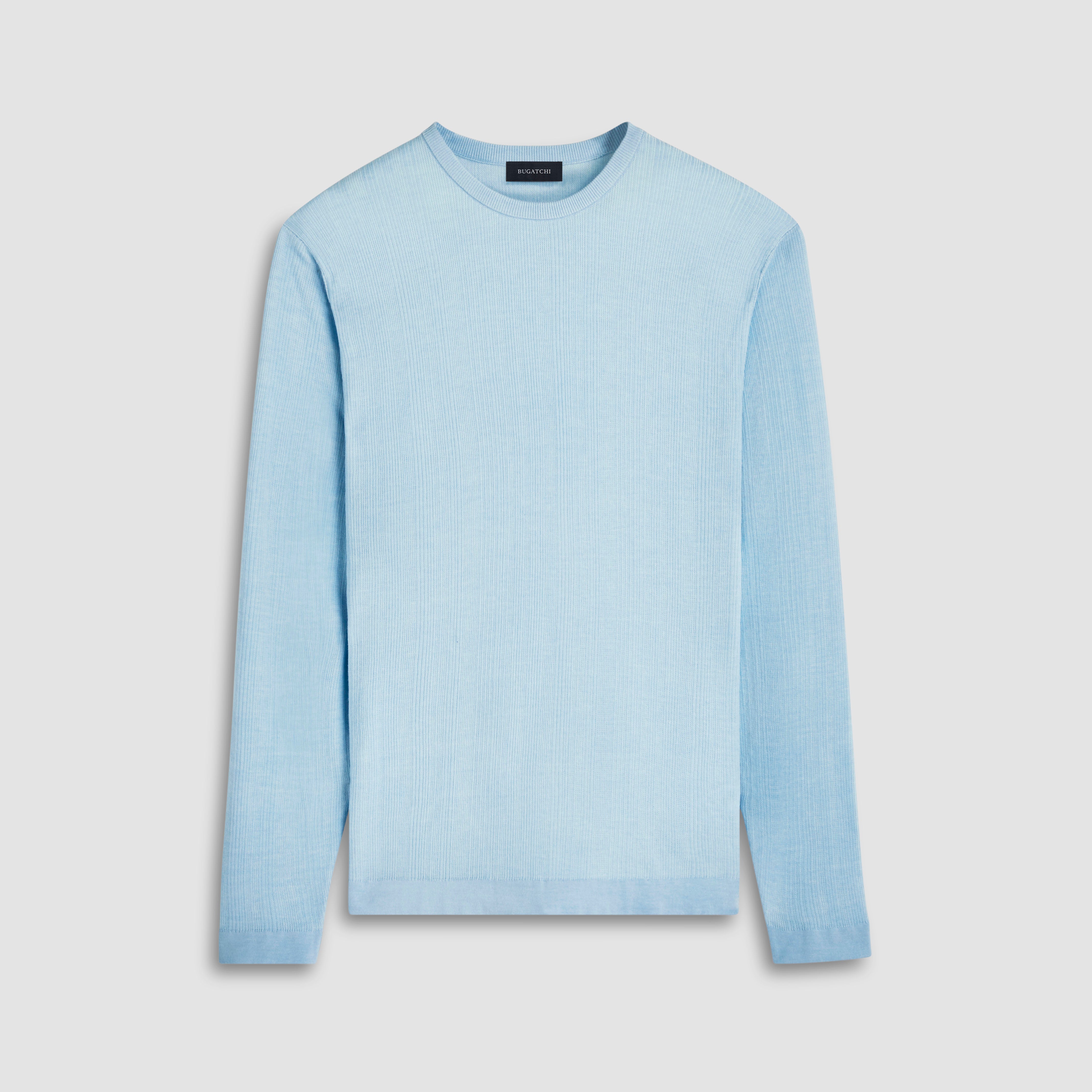 Thin Rib Crew Neck Sweater – BUGATCHI