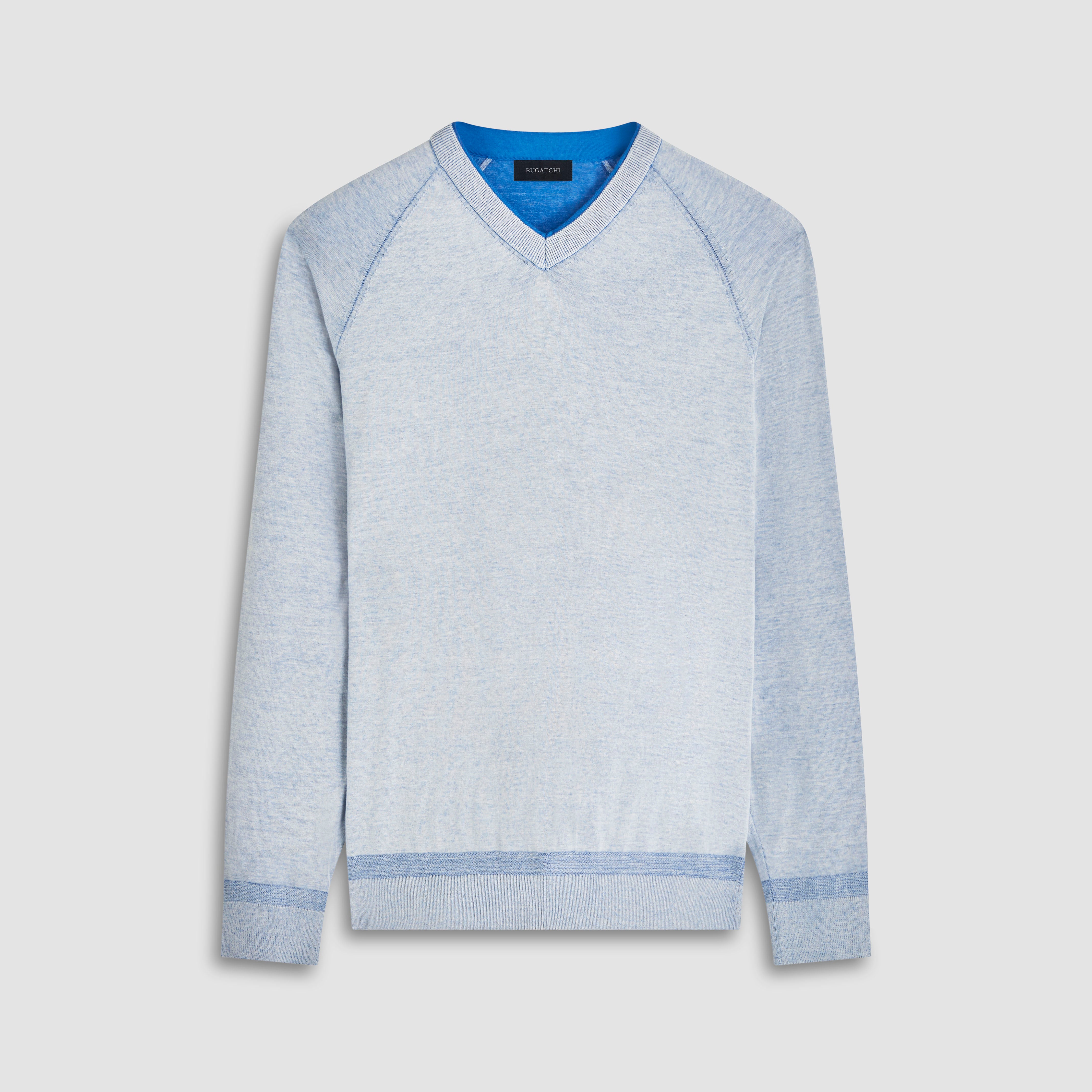 Solid V-Neck Sweater – BUGATCHI