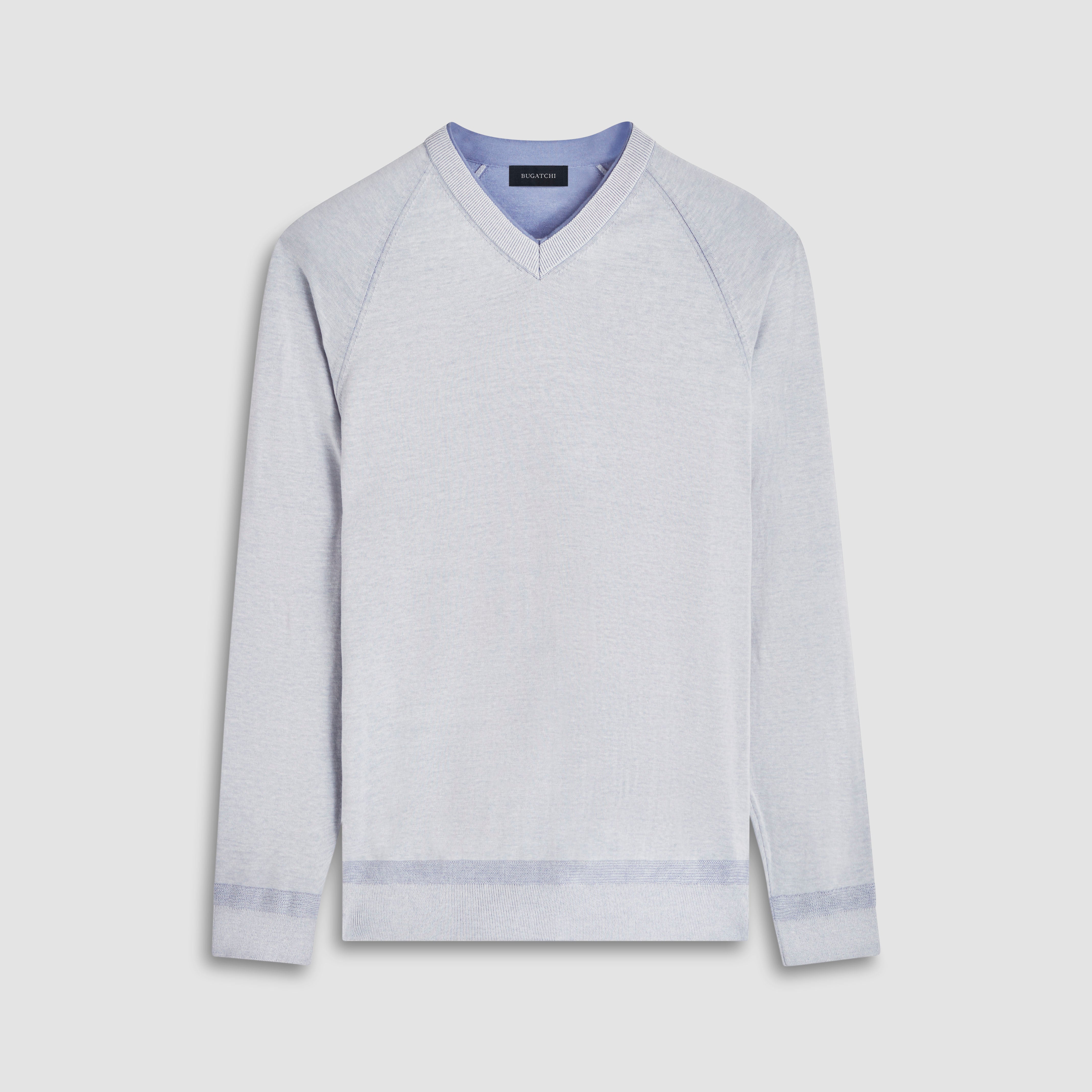 Solid V-Neck Sweater – BUGATCHI
