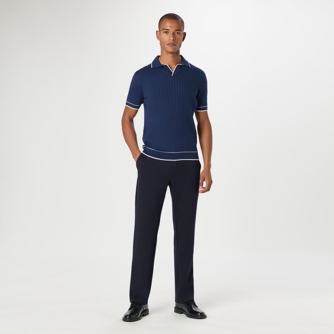 Rib Stitch Short Sleeve Johnny Sweater – BUGATCHI