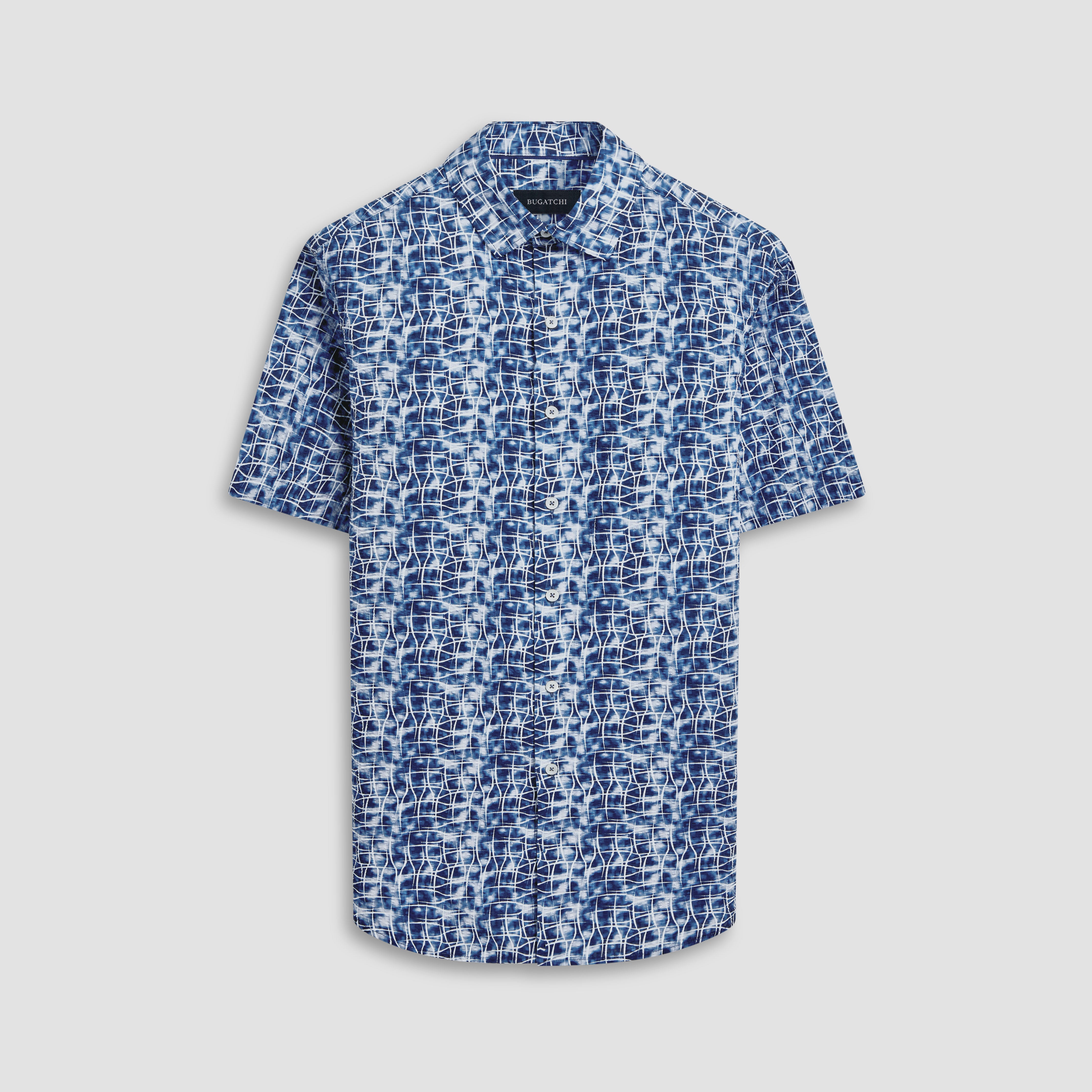 Orson Asymmetric Check Short Sleeve Shirt – BUGATCHI