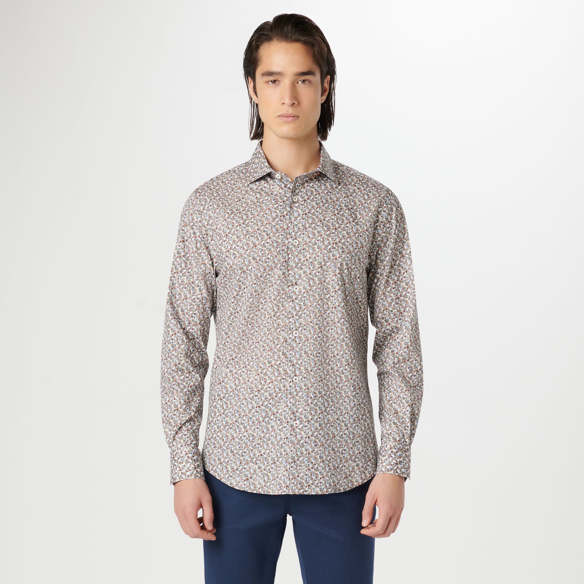 Axel Leaf Print Shirt – BUGATCHI