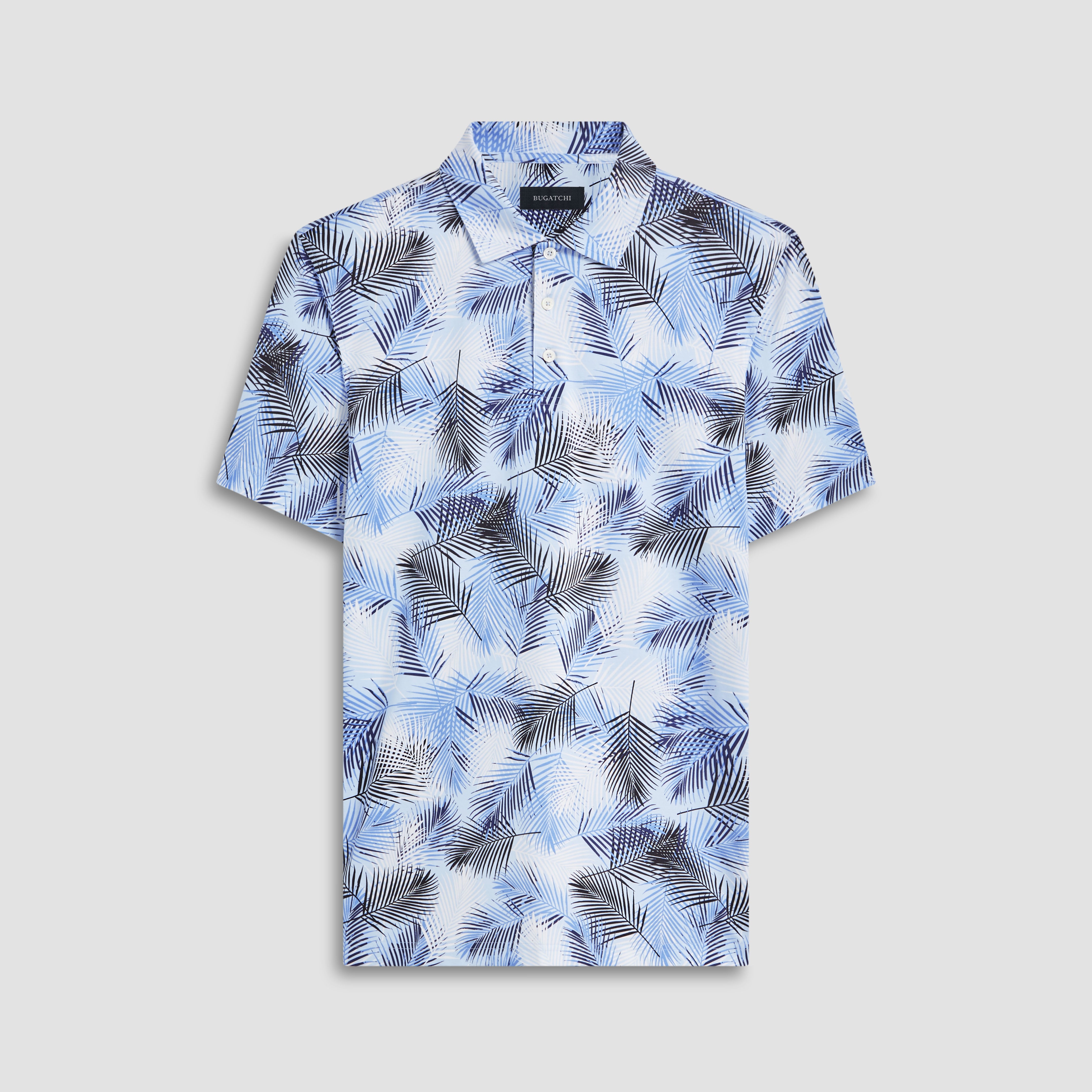 Victor Leaf Print OoohCotton Polo – BUGATCHI