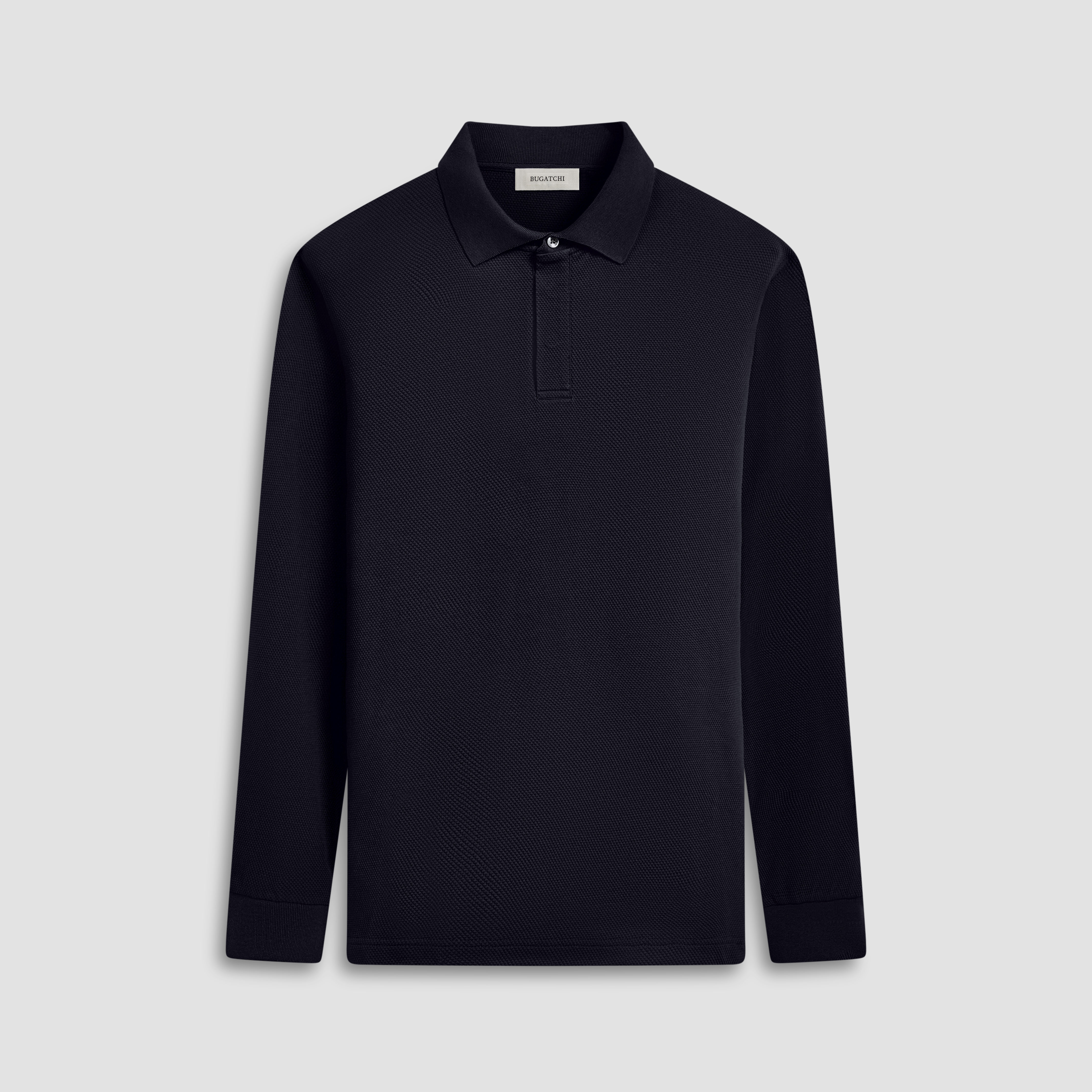 Honeycomb Long Sleeve Polo – BUGATCHI