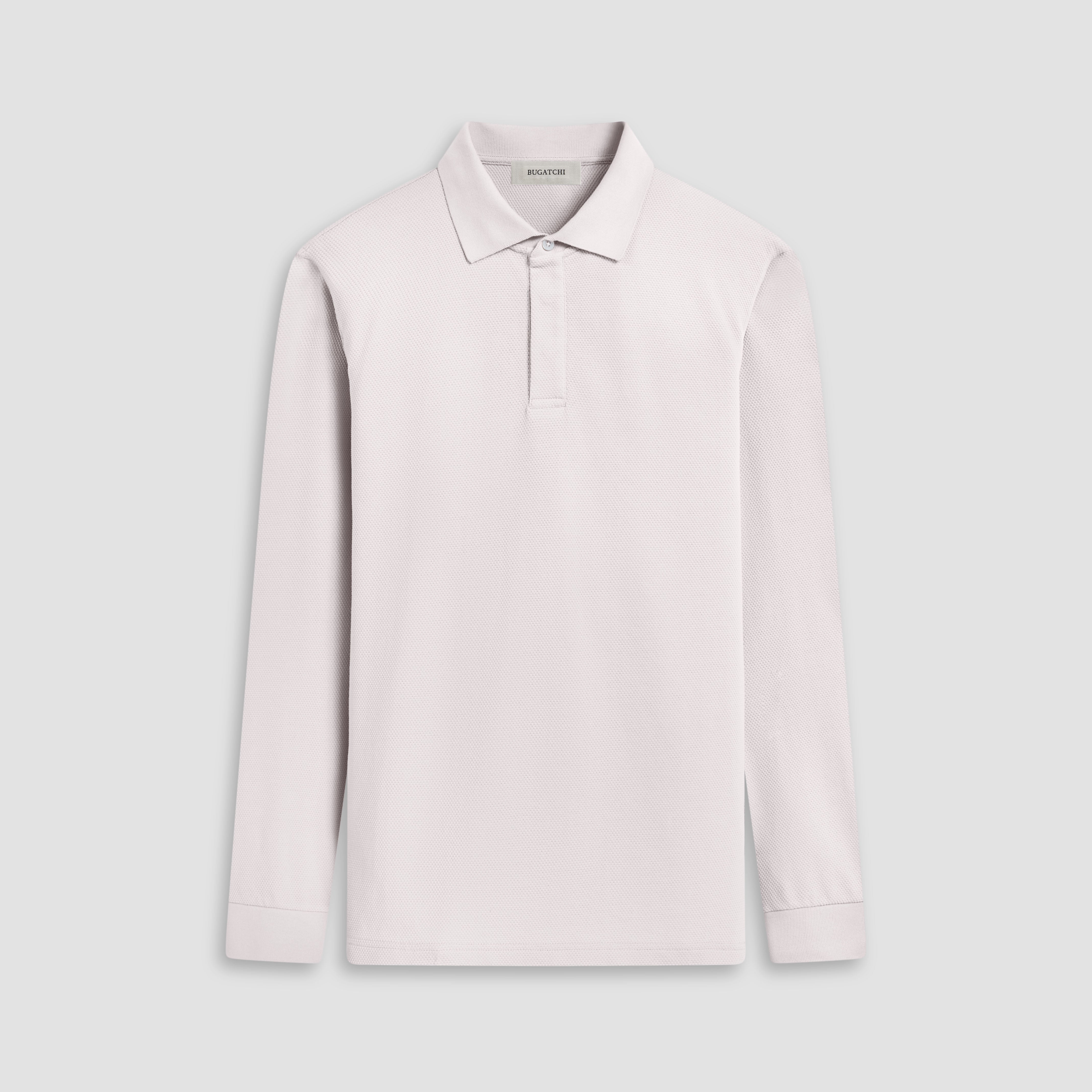 Honeycomb Long Sleeve Polo – BUGATCHI