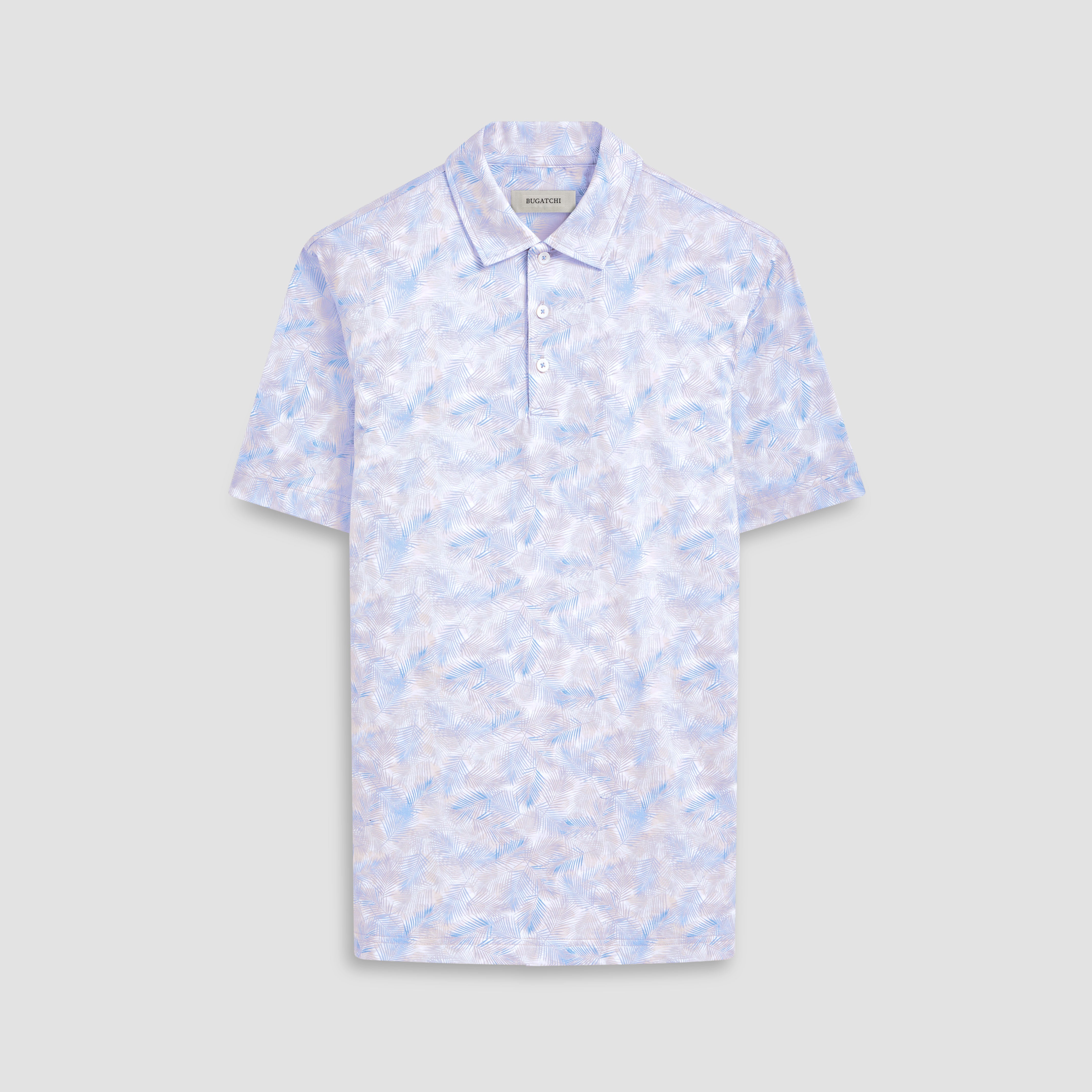 Victor Leaf Print OoohCotton Polo – BUGATCHI