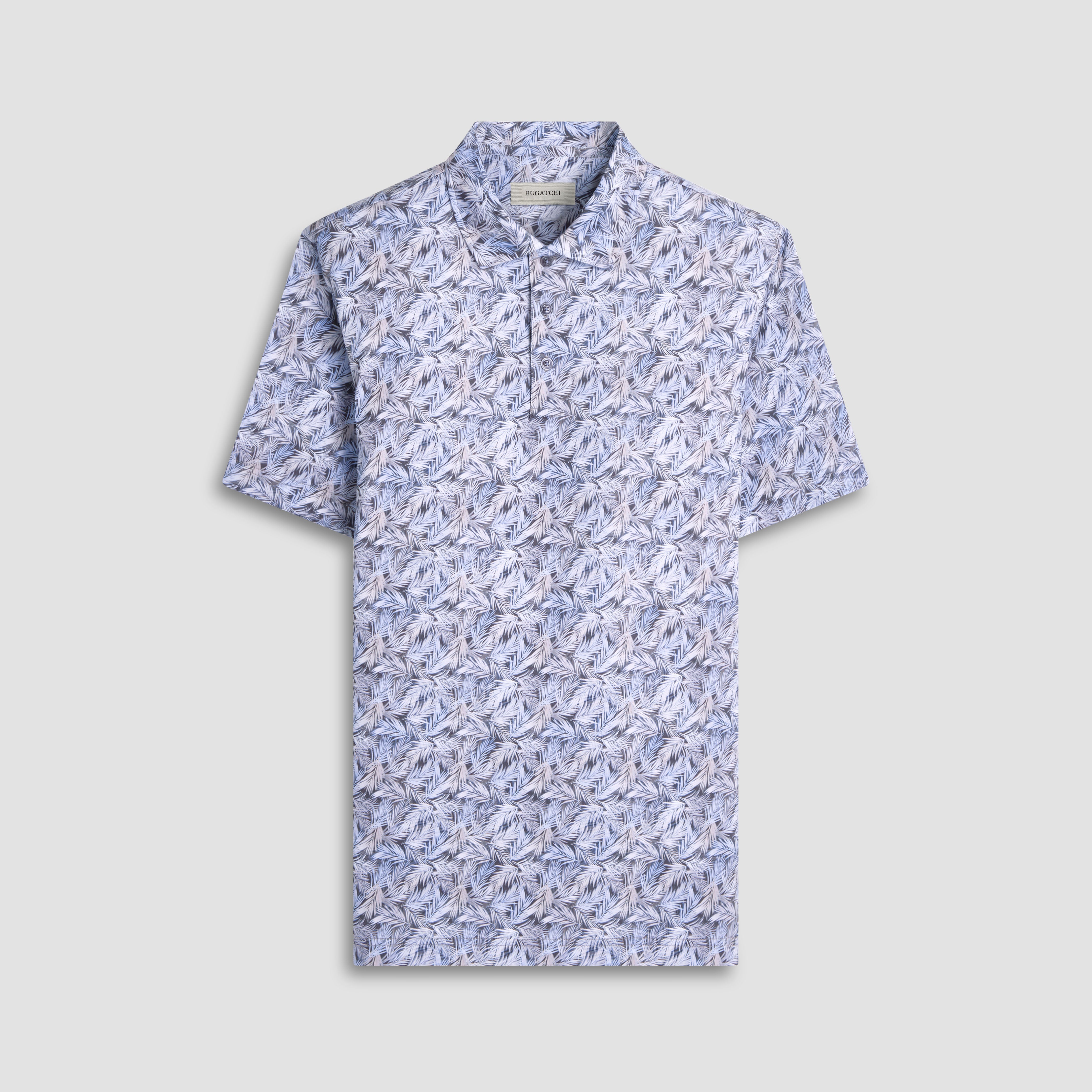 Victor Leaf Print OoohCotton Polo – BUGATCHI