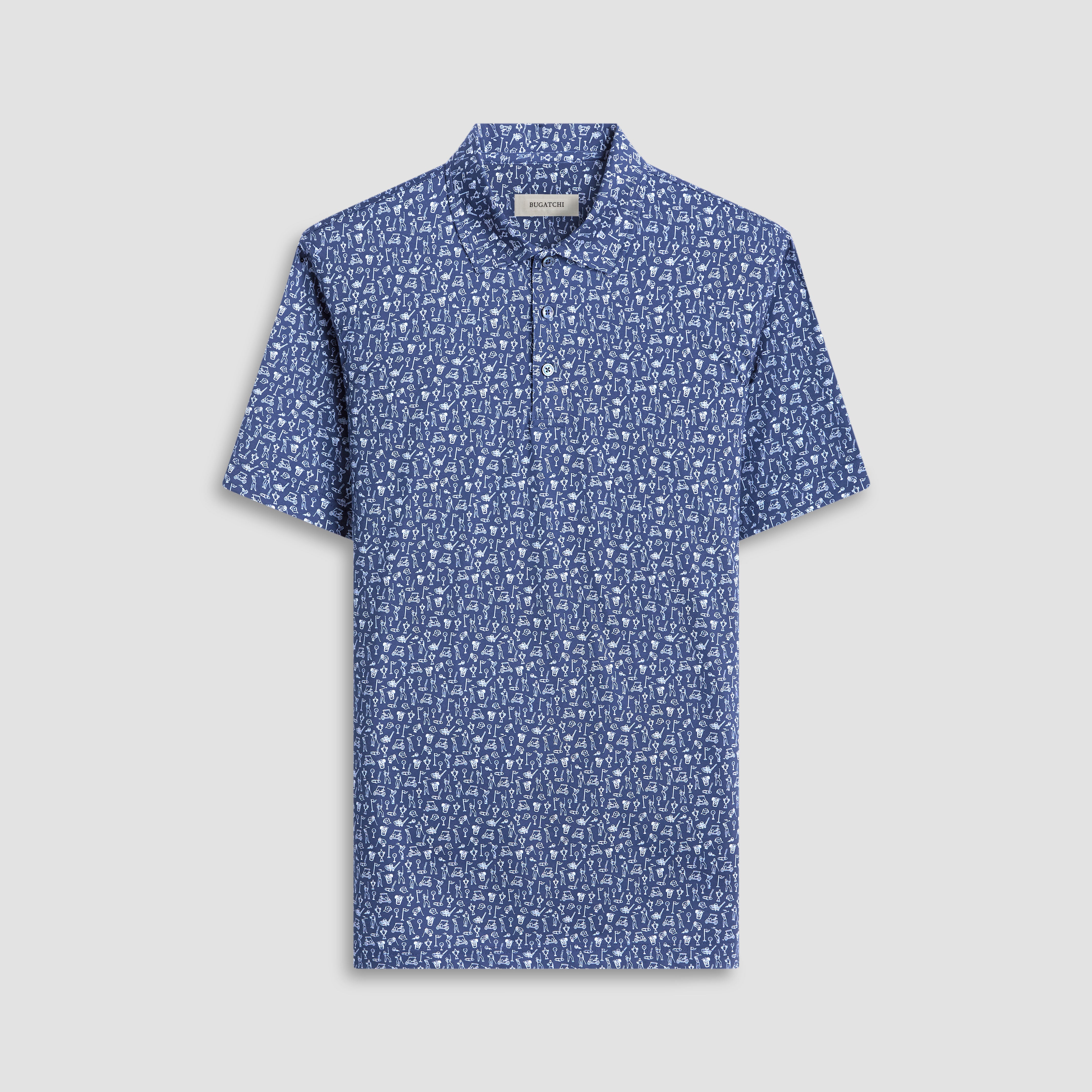 Victor Golf Print OoohCotton Polo – BUGATCHI