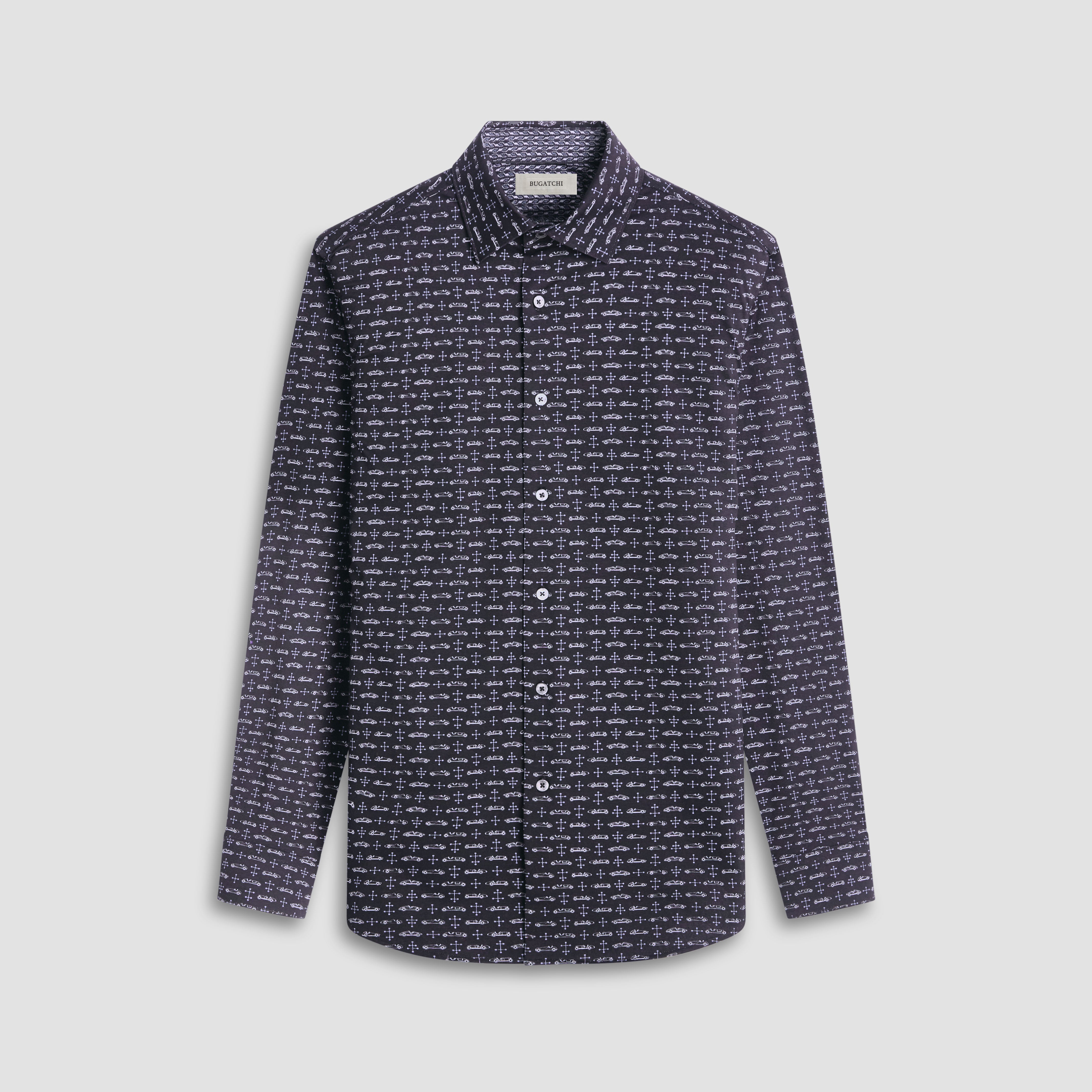 Jimmy Double Sided Retro Racing Cars/Geometric OoohCotton Shirt – BUGATCHI