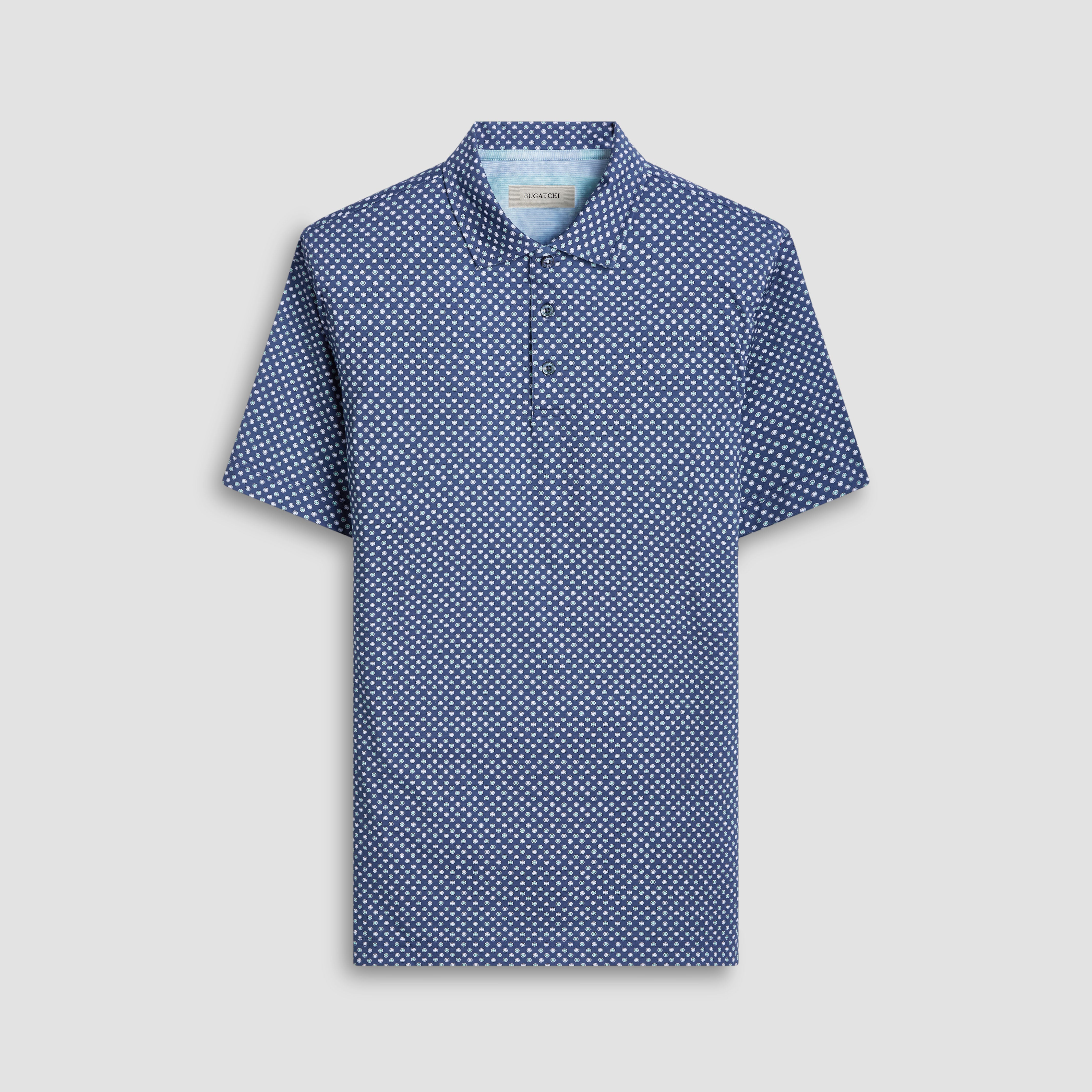 Vincent Double Sided Geometric/Abstract OoohCotton Polo – BUGATCHI