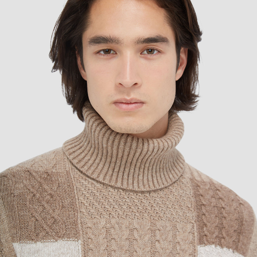 Mixed Stitch Turtleneck Sweater – BUGATCHI