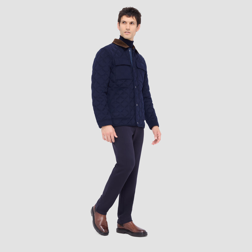 Wool and Cashmere Quilted Field Jacket – BUGATCHI