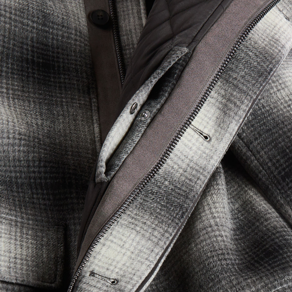 Plaid Car Coat With Hood – BUGATCHI