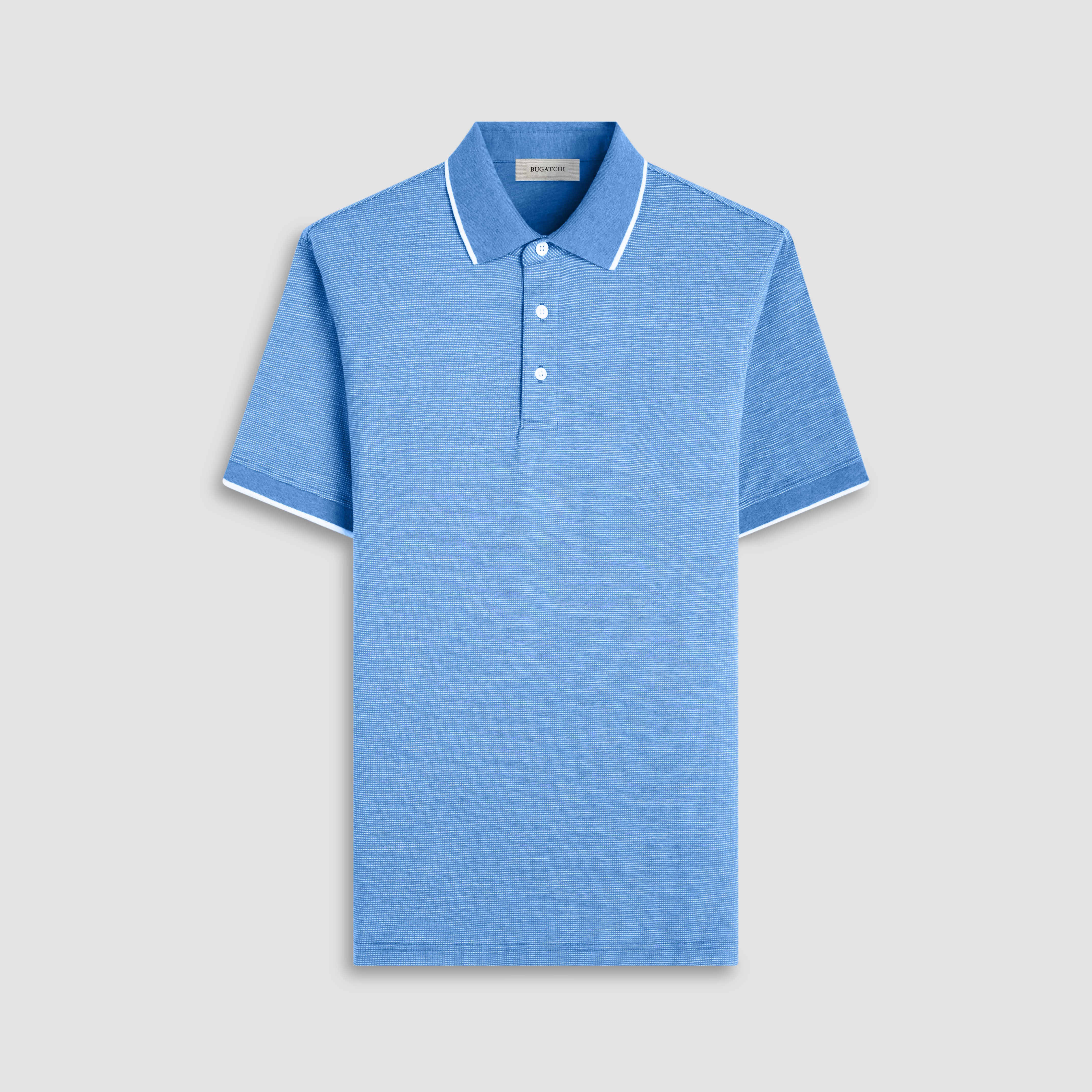 Two-Tone Bird's Eye Polo Shirt – BUGATCHI
