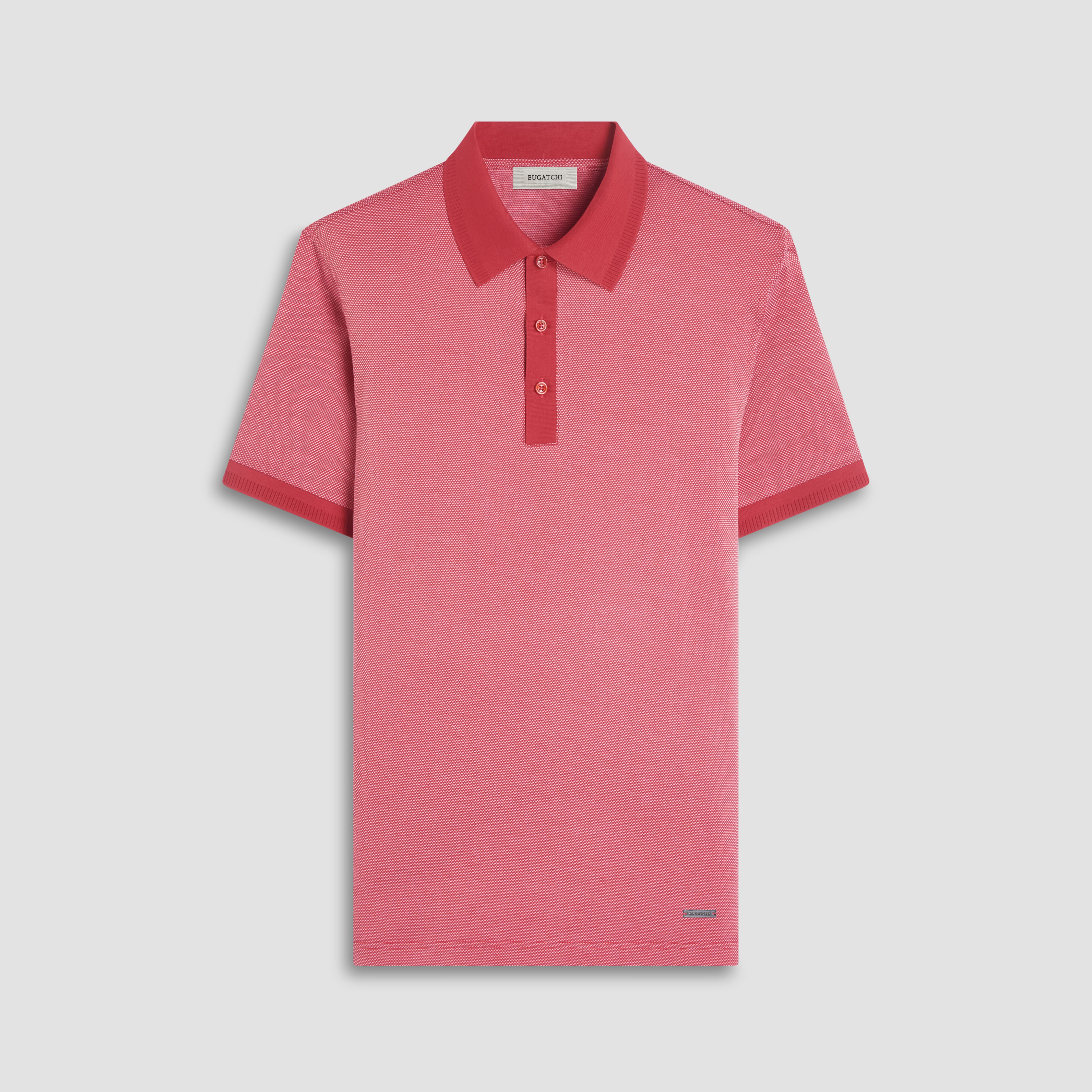 Two-Tone Bird's Eye Polo Shirt – BUGATCHI