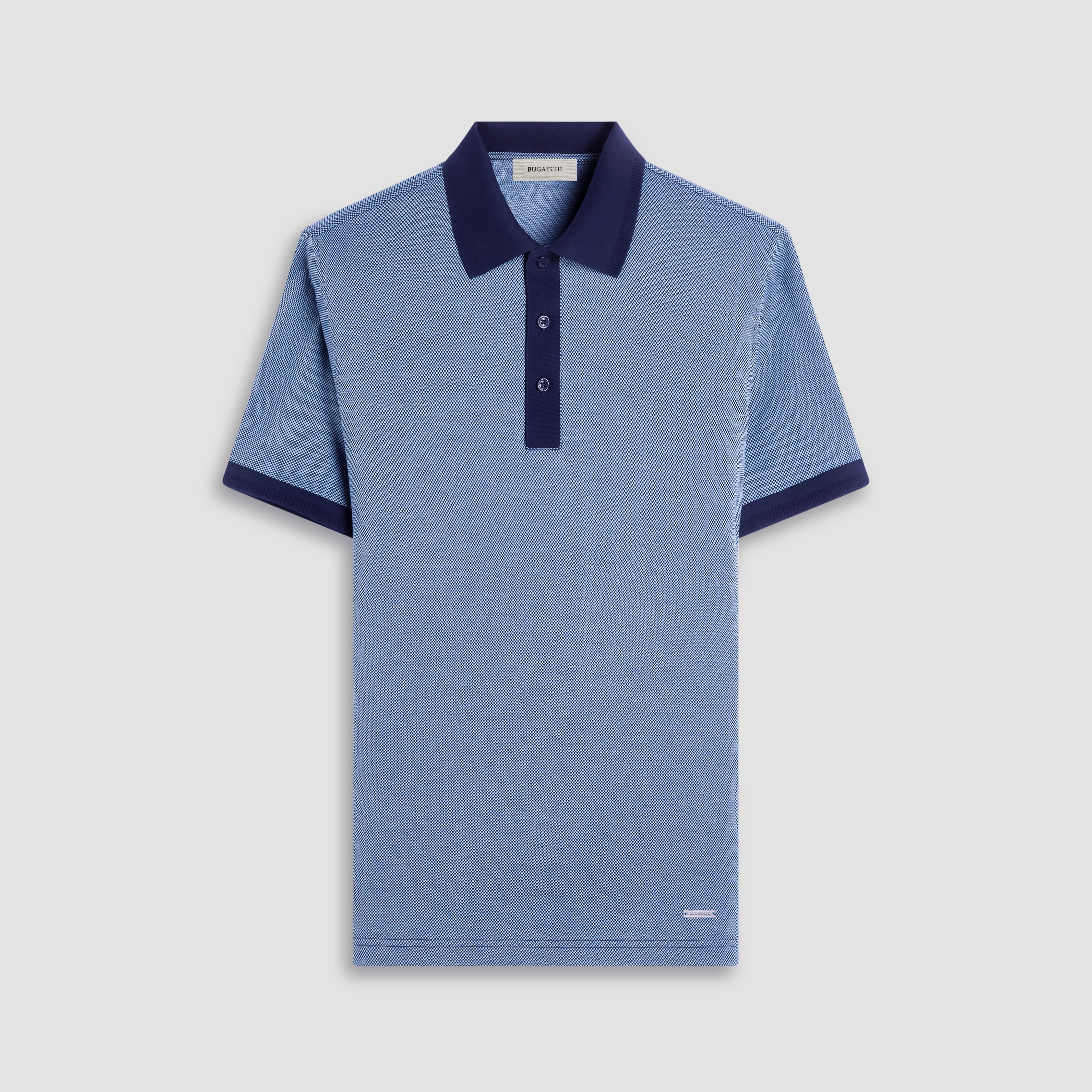 Two-Tone Bird's Eye Polo Shirt – BUGATCHI