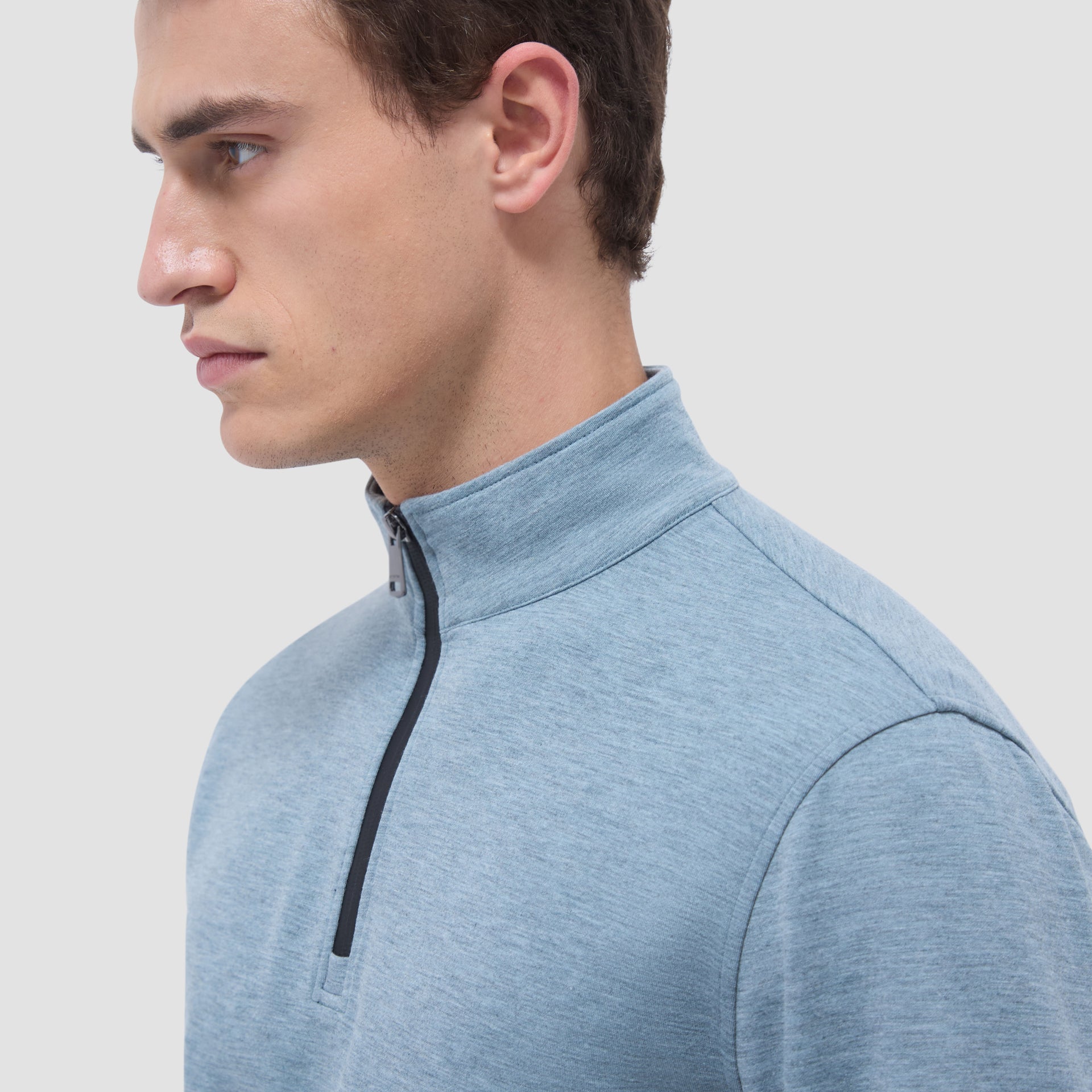 Soft Touch Heather Quarter-Zip Pullover – BUGATCHI