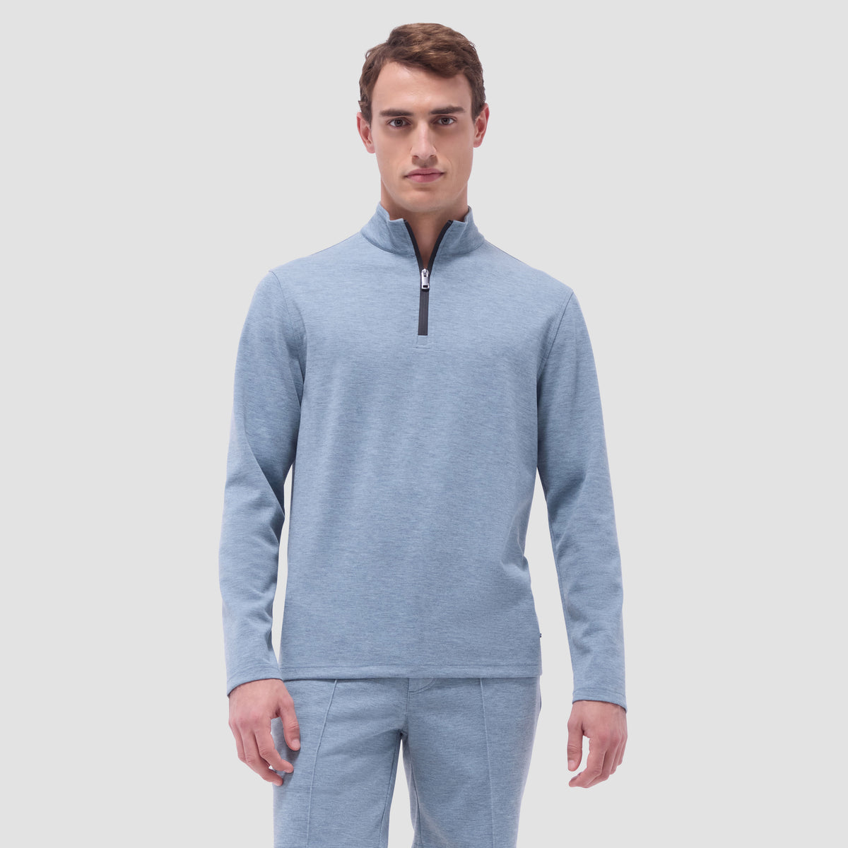 Soft Touch Heather Quarter-Zip Pullover – BUGATCHI