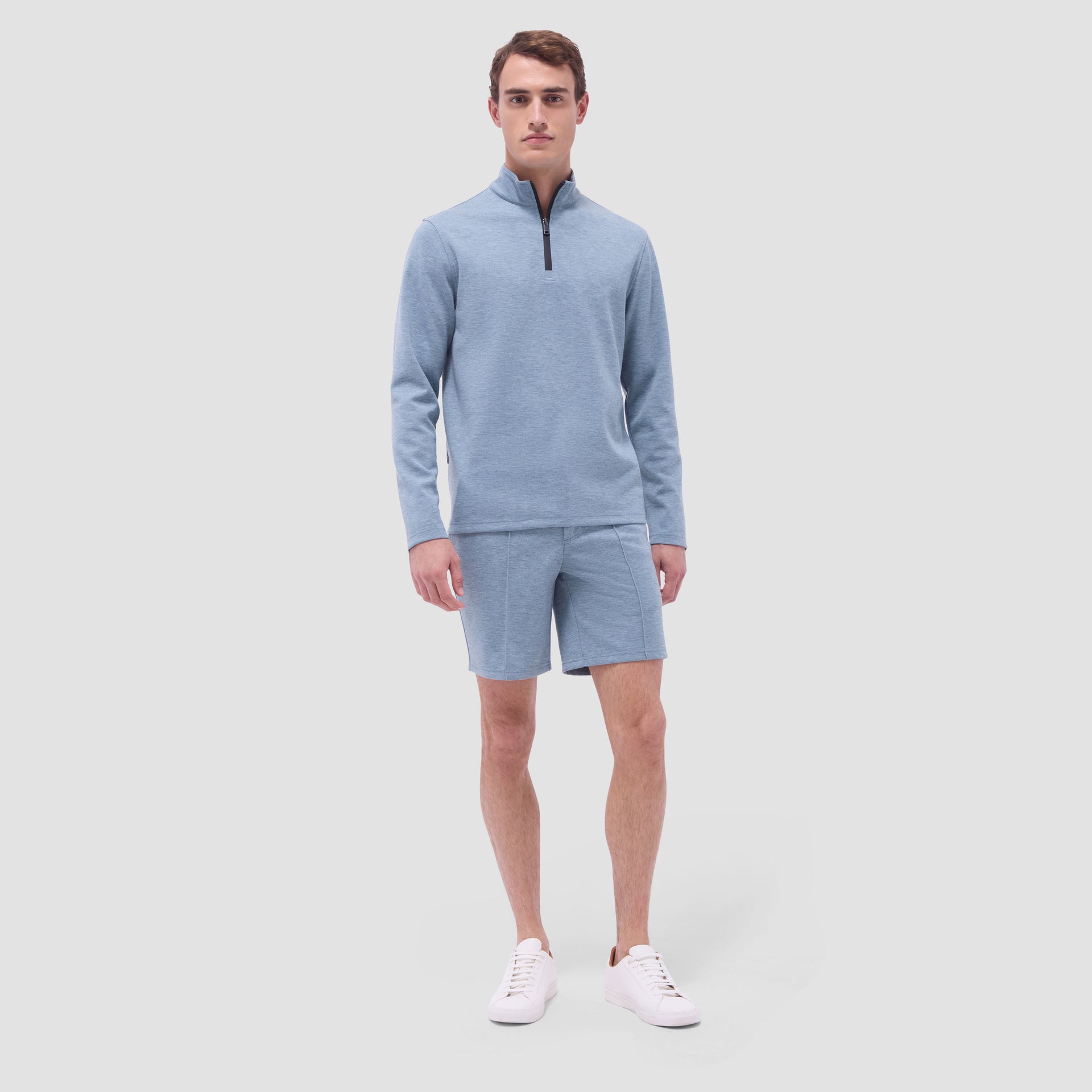 Soft Touch Heather Quarter-Zip Pullover – BUGATCHI