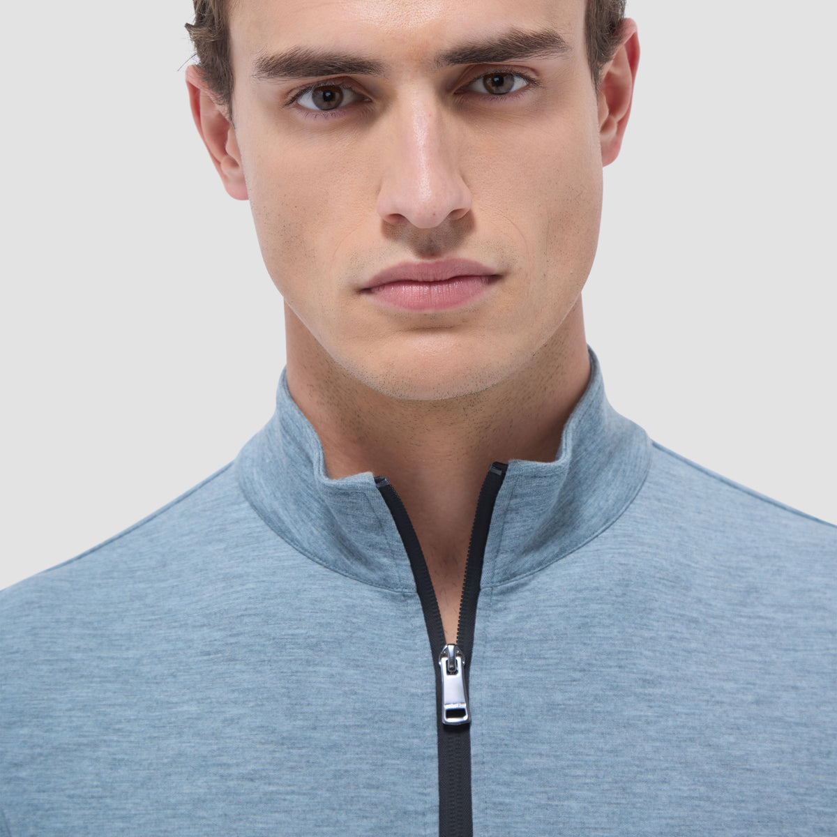 Soft Touch Heather Quarter-Zip Pullover – BUGATCHI