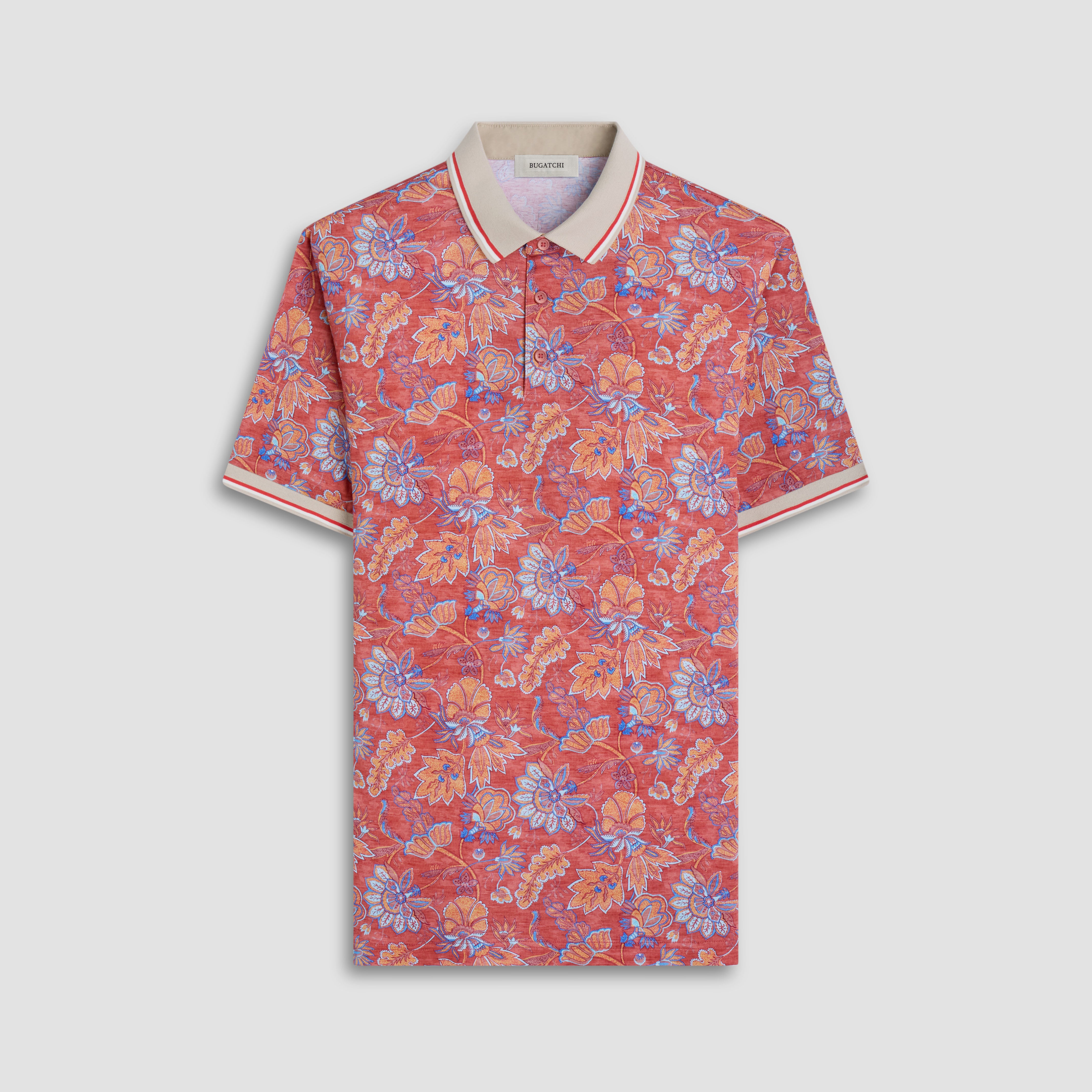 Floral Polo Shirt – BUGATCHI