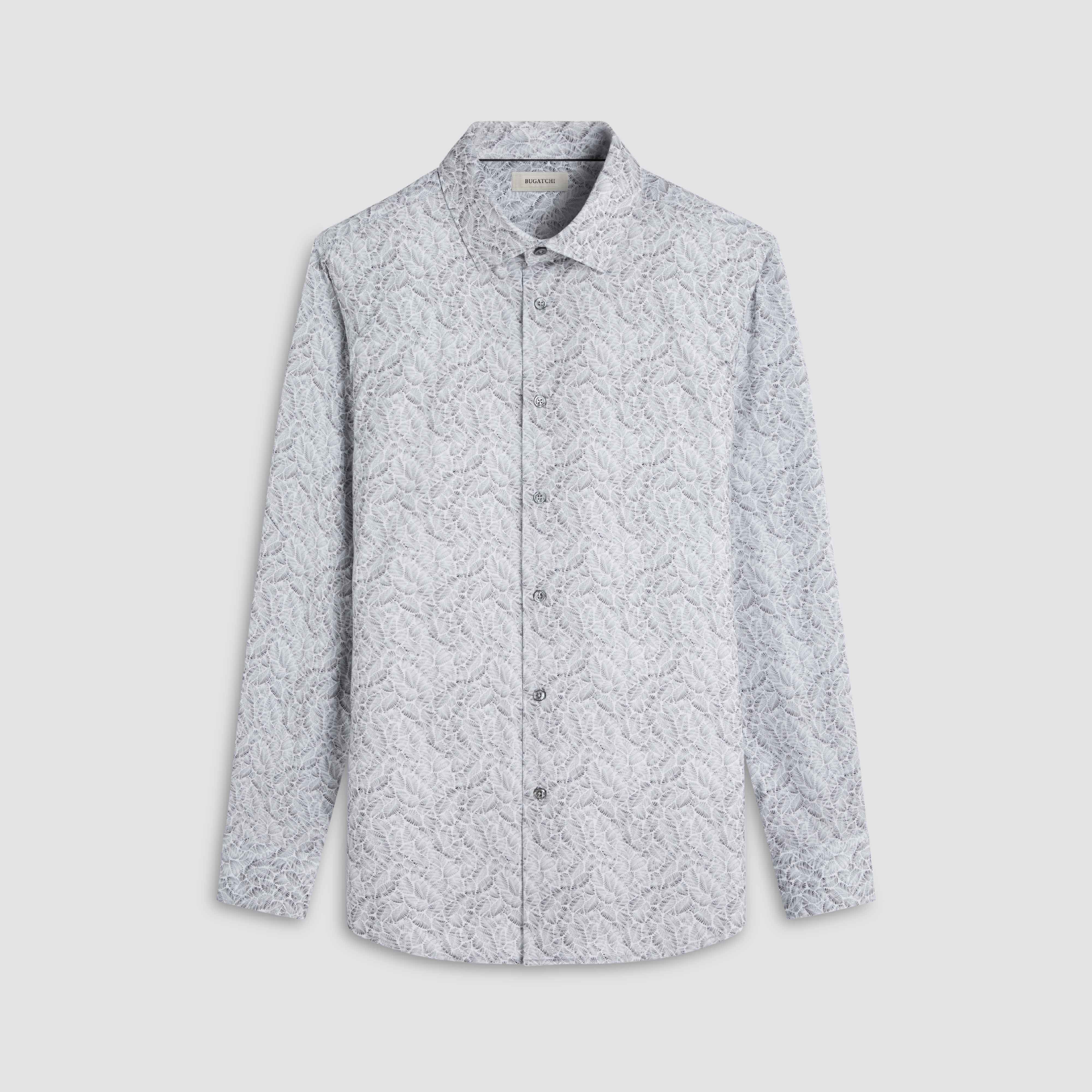 James Leaf Print OoohCotton Shirt – BUGATCHI
