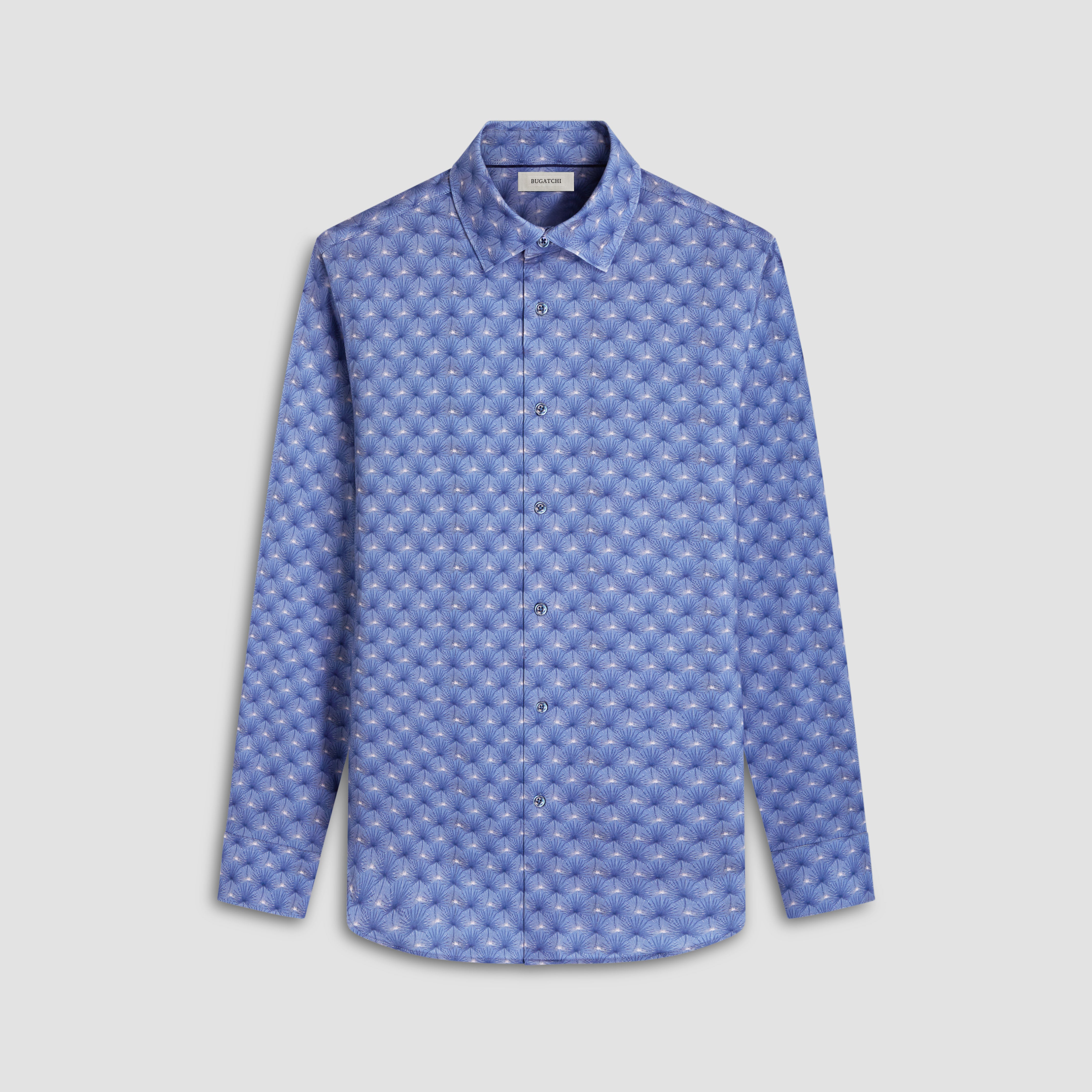 James Leaf Print OoohCotton Shirt – BUGATCHI