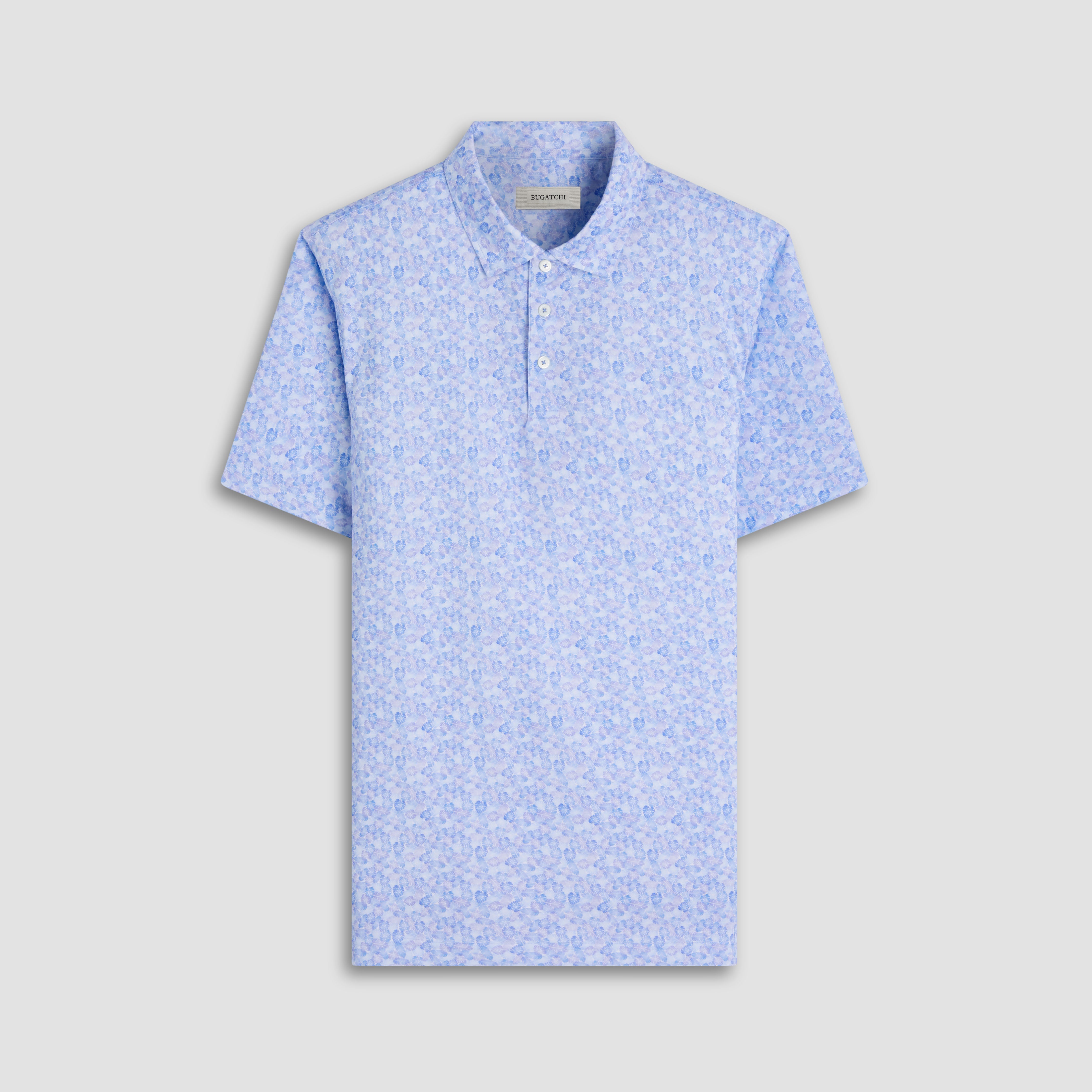 Victor Leaf Print OoohCotton Polo Shirt – BUGATCHI