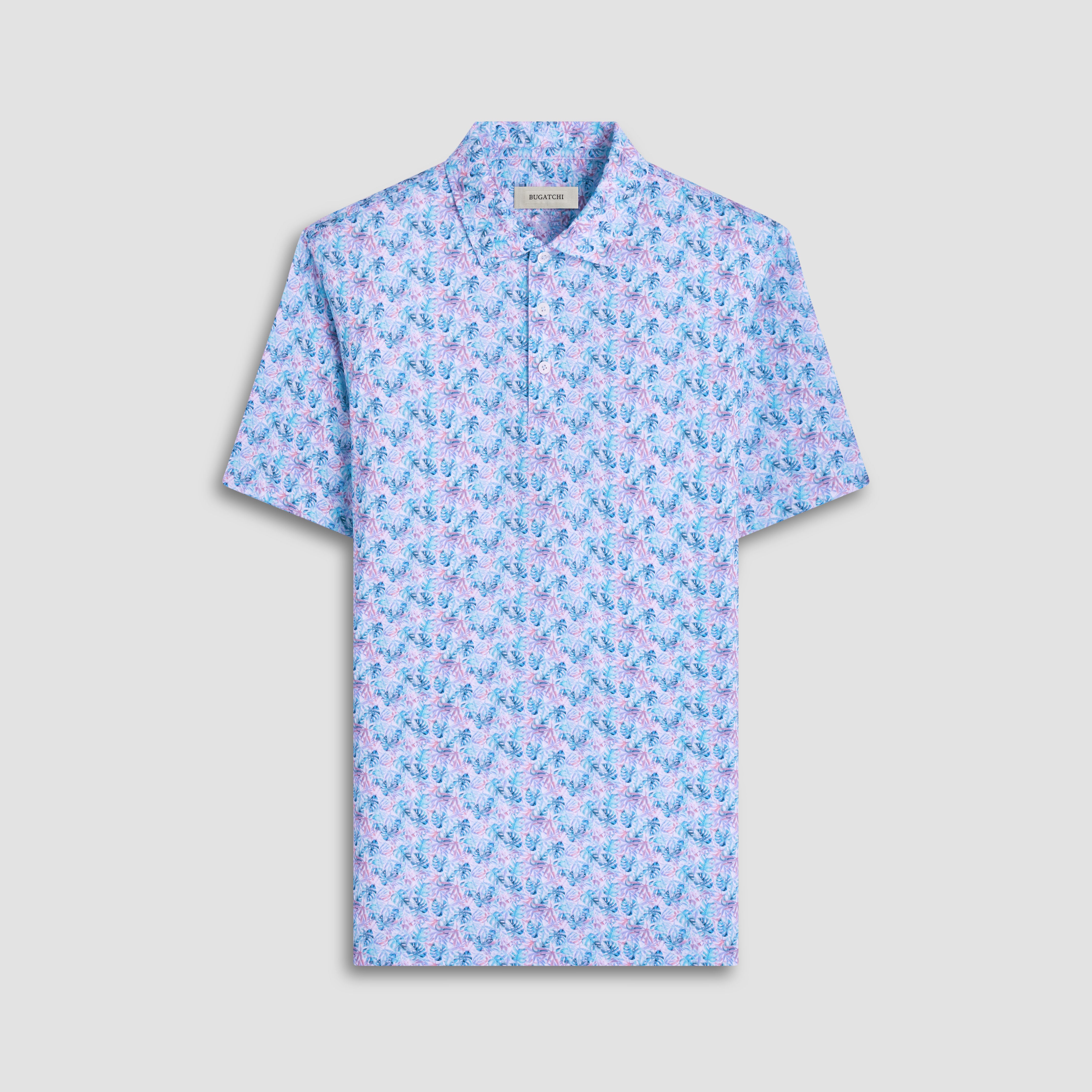 Victor Leaf Print OoohCotton Polo Shirt – BUGATCHI