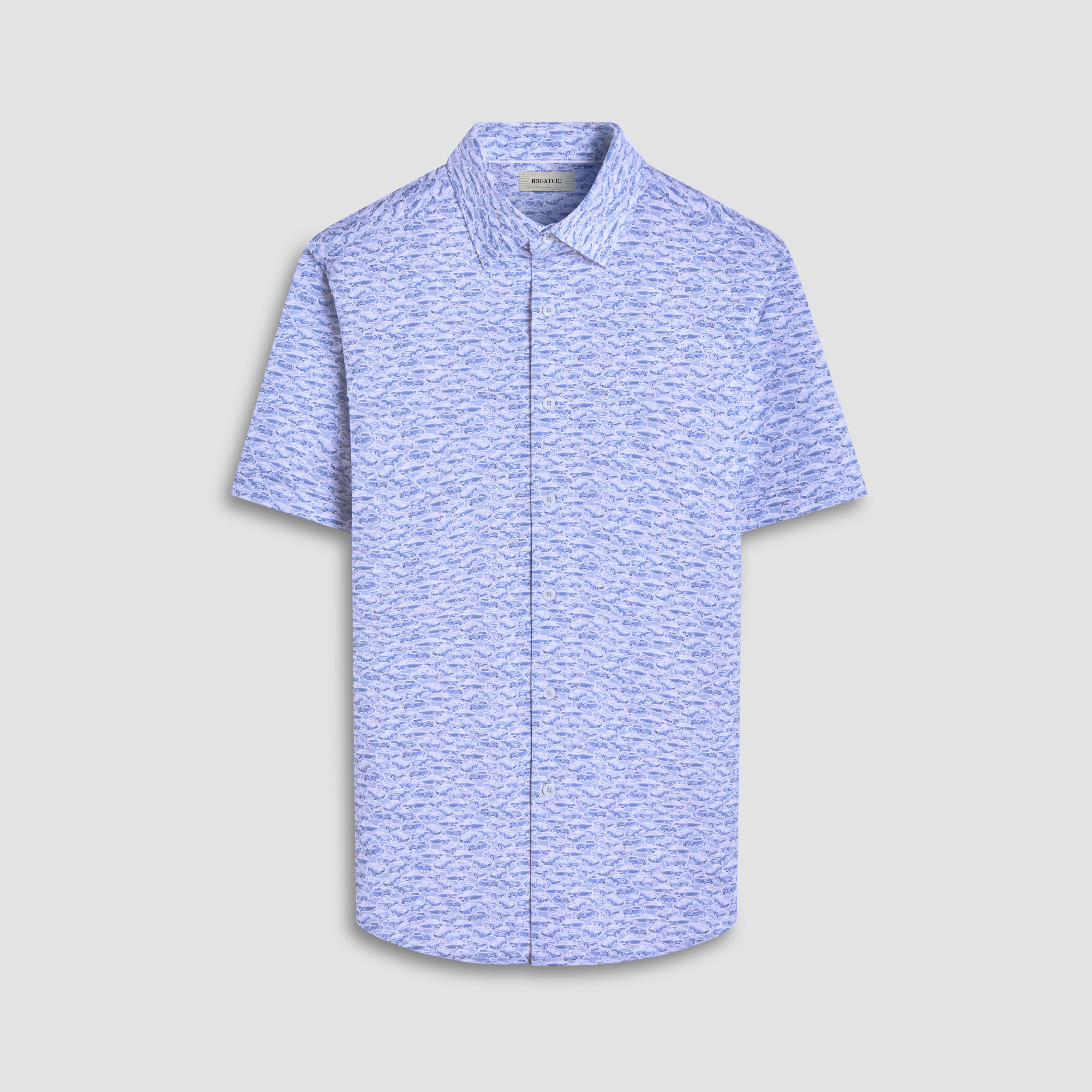 Miles Vintage Car OoohCotton Short-Sleeve Shirt – BUGATCHI