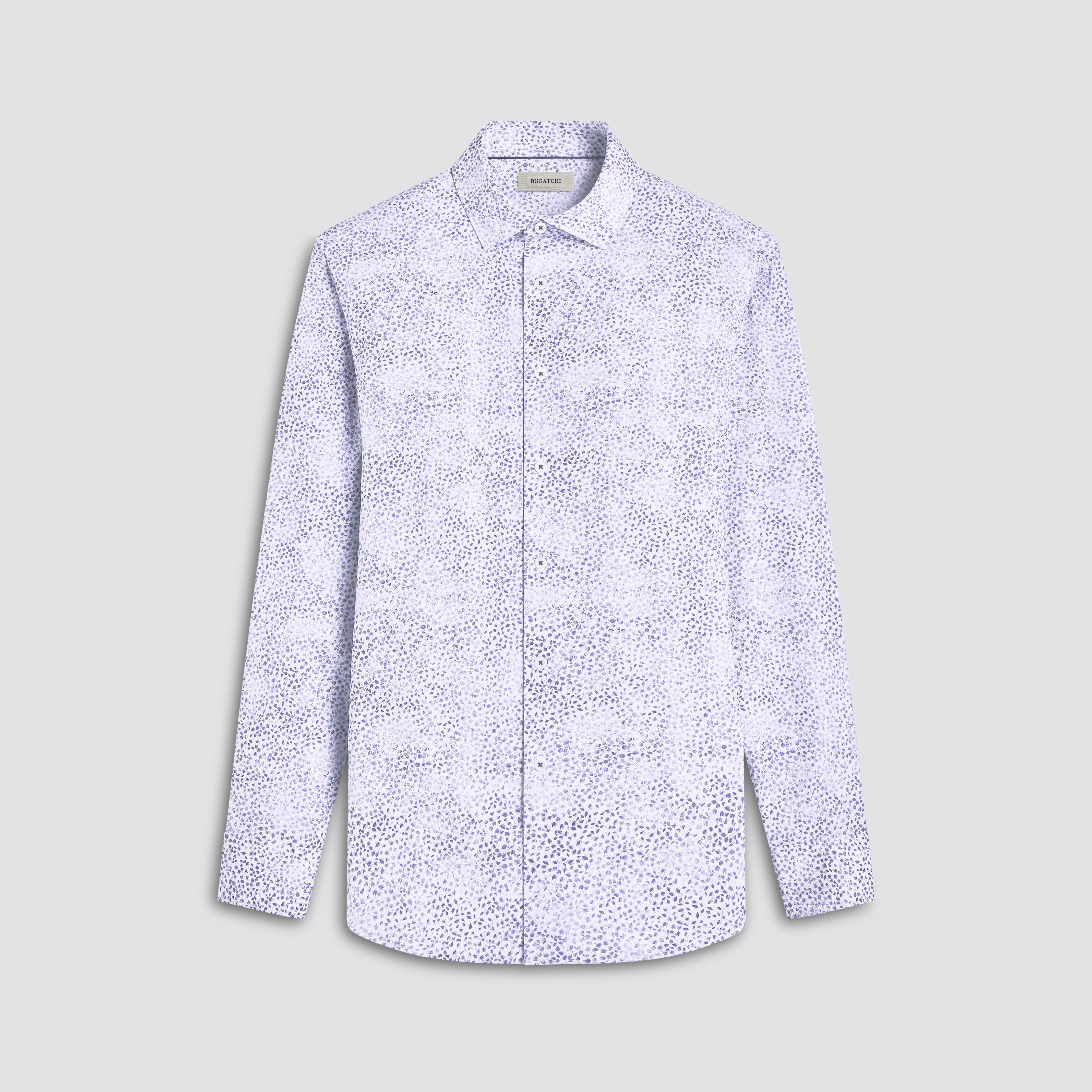 James Leaf Print OoohCotton Shirt – BUGATCHI