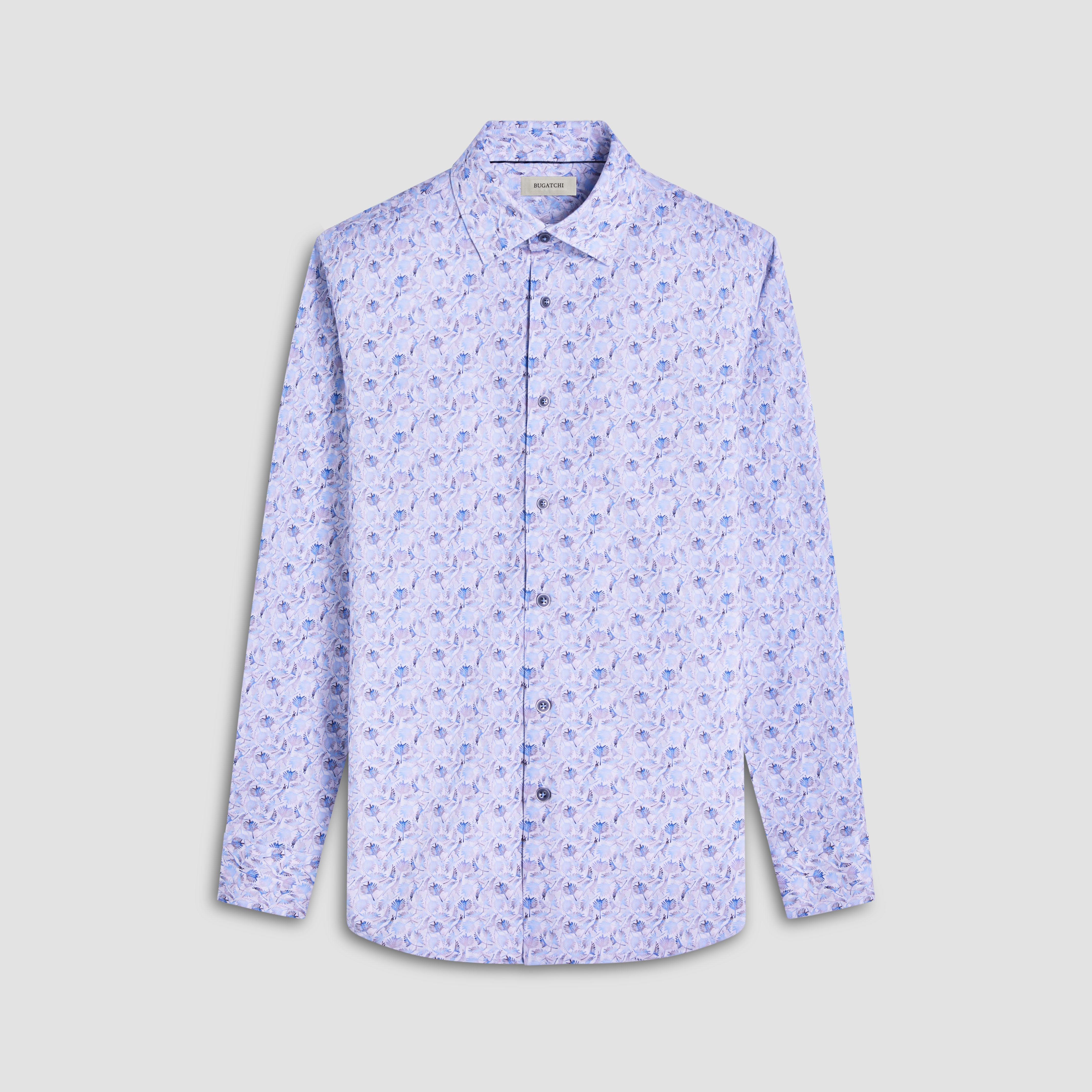 James Leaf Print OoohCotton Shirt – BUGATCHI