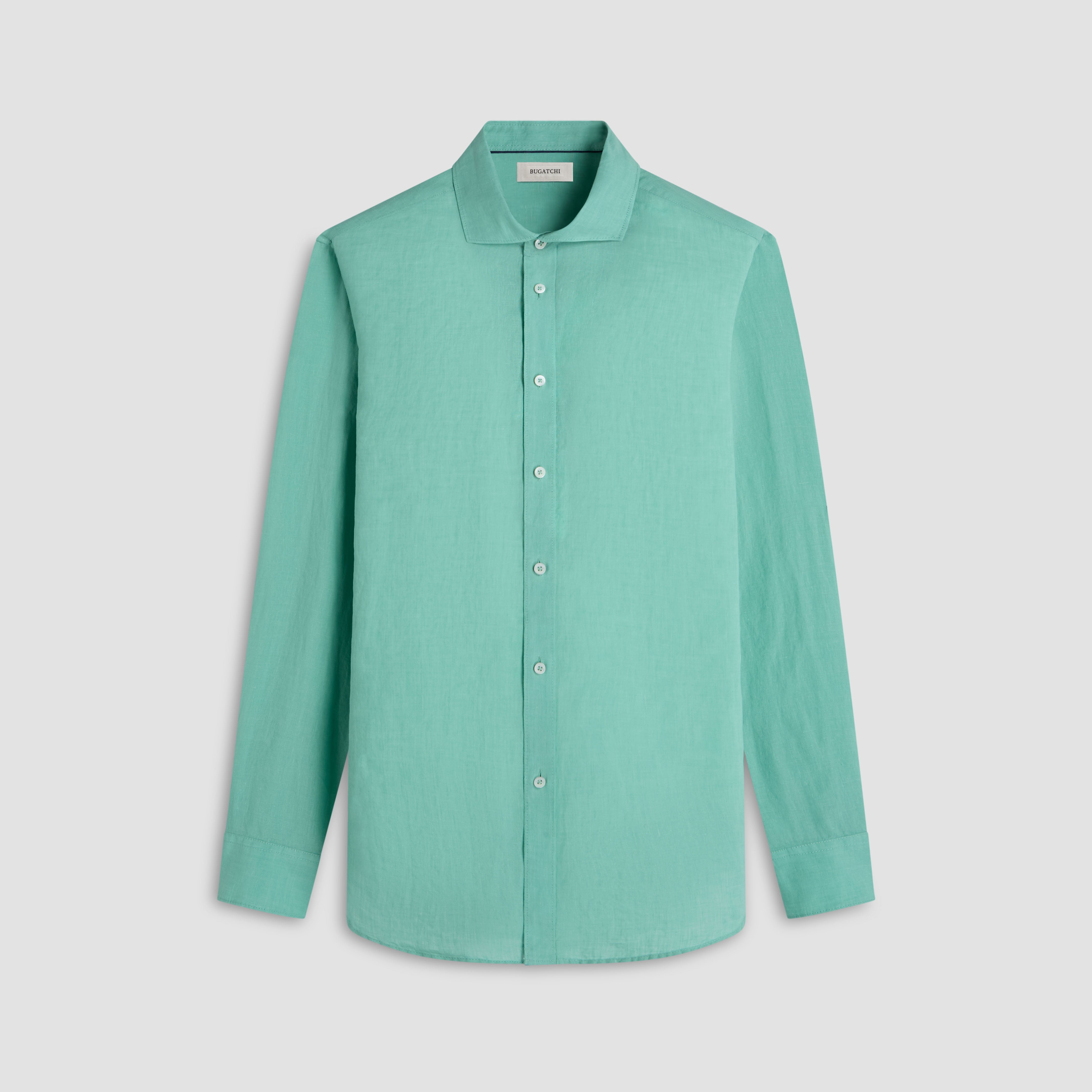 Axel Solid Linen Shirt – BUGATCHI